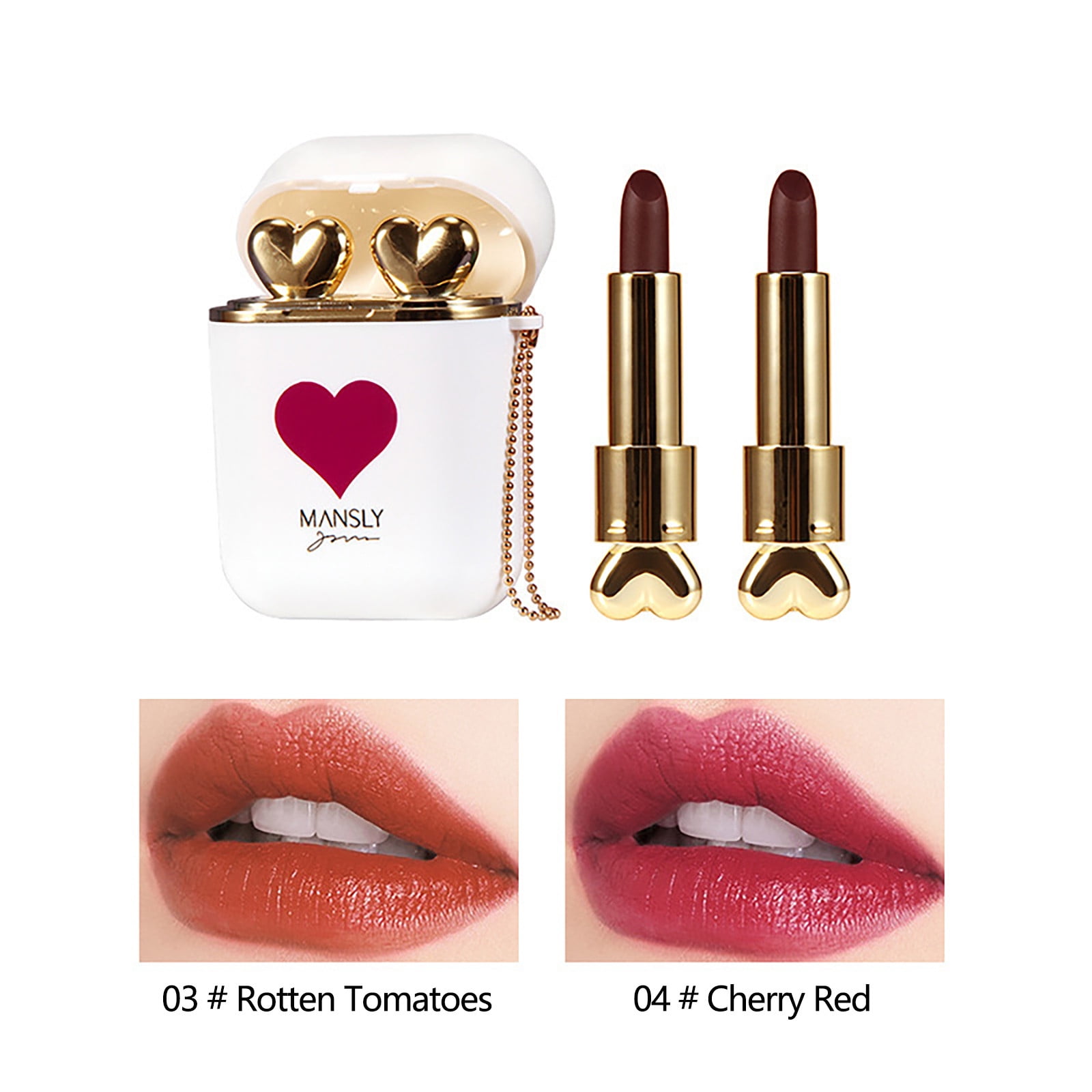 Hongssusuh Lipstick Moisturizing Love Earphones, Lipstick, Heart Soft ...