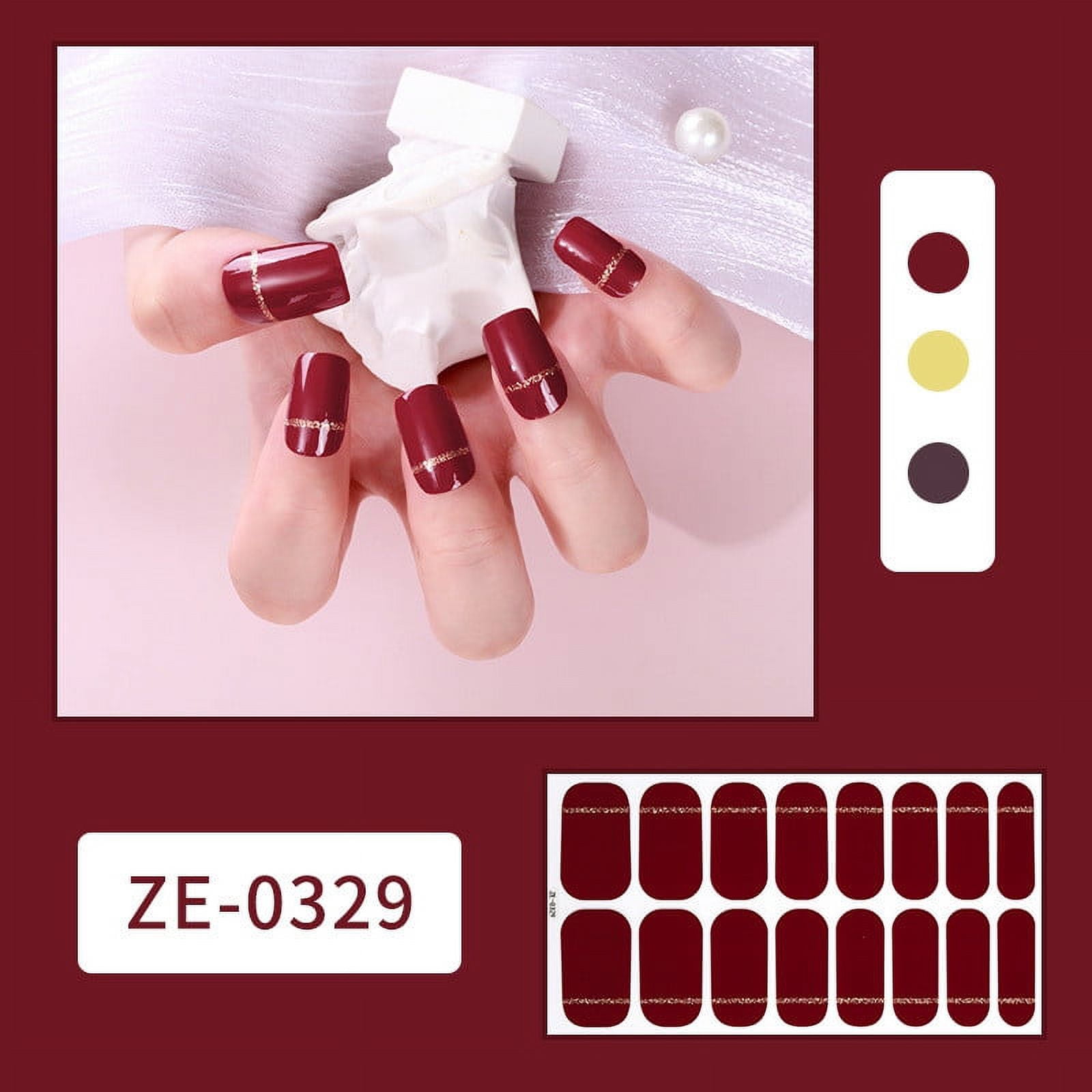 Hongssusuh Manicure Tools French Manicure Kit 16 Strips Polish Sticker ...