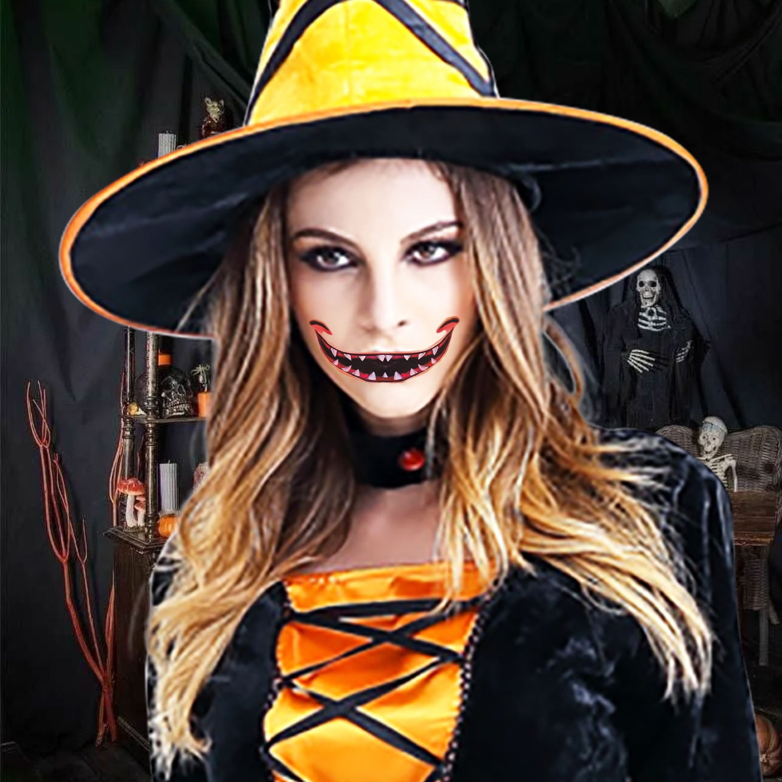 Hongssusuh Stickers Stickers For Adults Halloween Mouth Stickers Horror ...