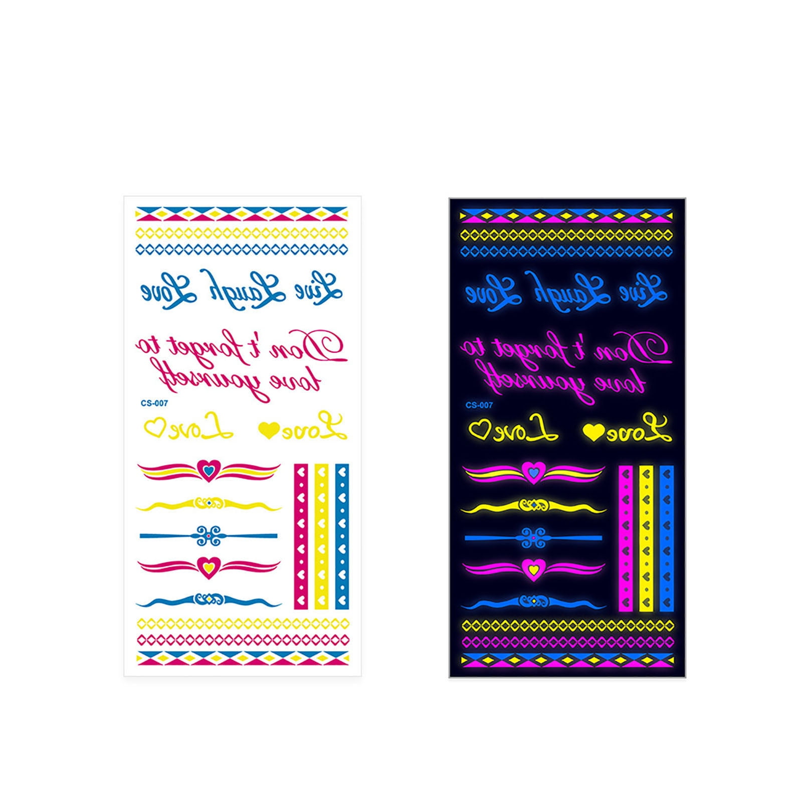 Hongssusuh Stickers Stickers For Adults Fluorescent Flower Arm Stickers ...