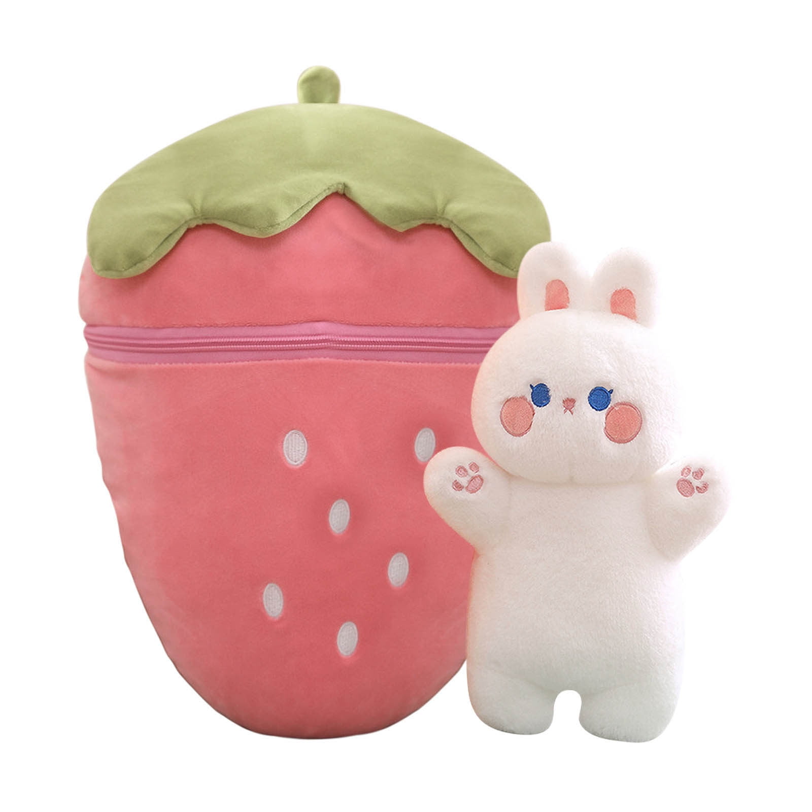 Hongssusuh Toys Easter Bunny Stuffed Plush,Reversible Carrot/Strawberry ...