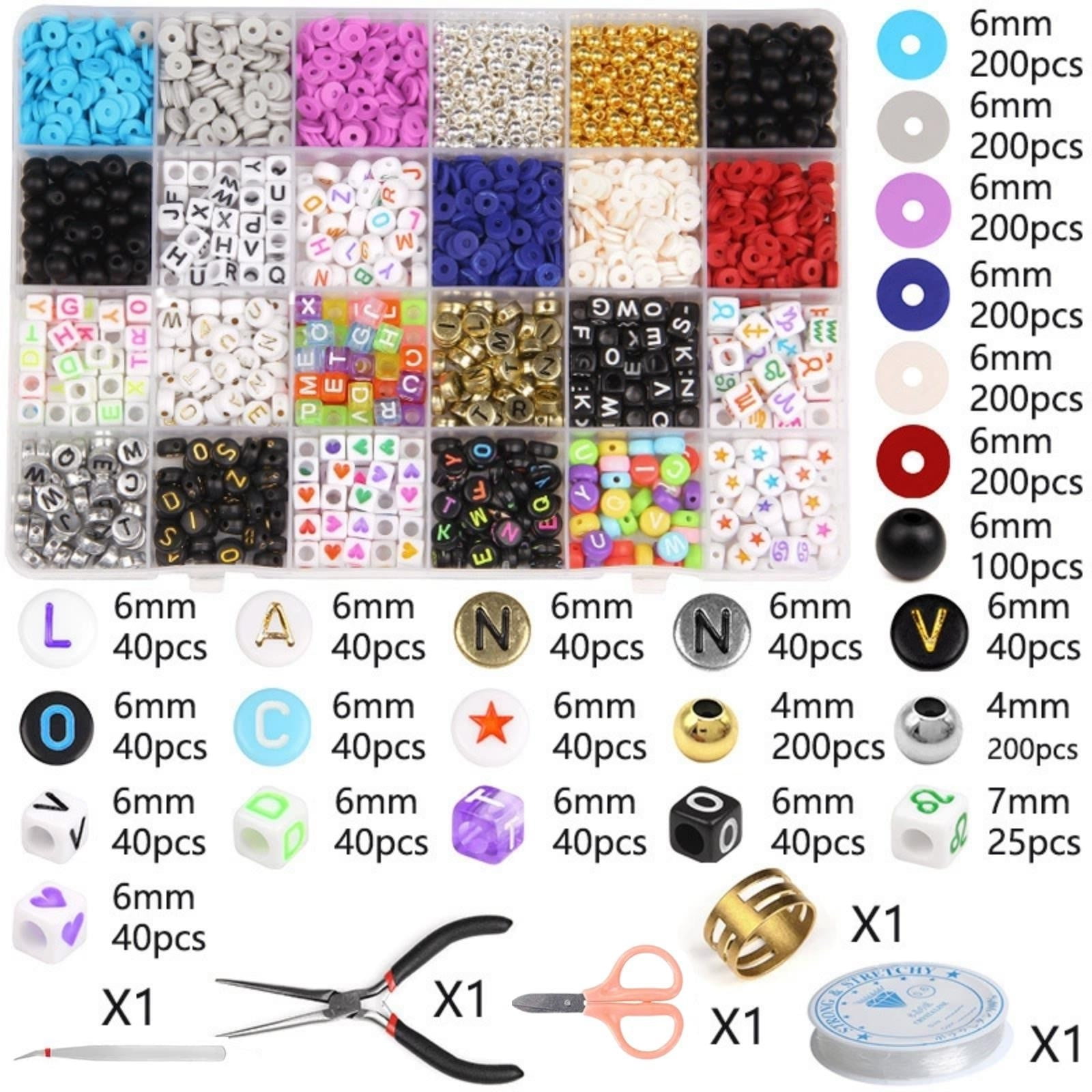 Hongssusuh Toys Gift Customizable Clays Words Wonders DIY Letter Bead ...