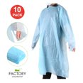 Hongwa 1 5 10 50 Pc Disposable Isolation Gowns Dental Large Blue Knit