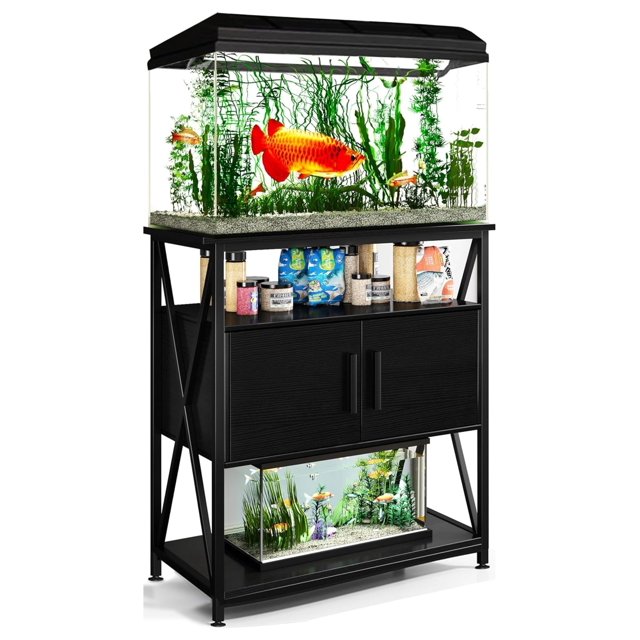 Hongwa 20-29 Gallon Fish Stand Aquarium Stand,Metal Frame with Wooden ...