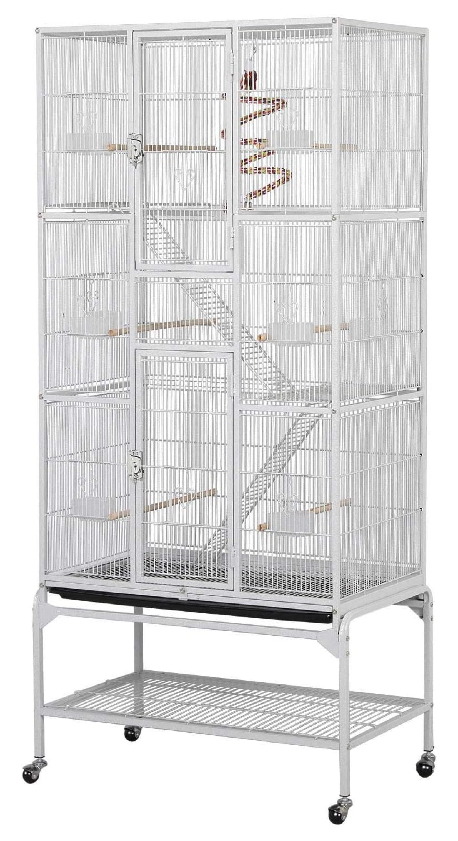 Hongwa Extra Large Rolling Metal Small Animal Cage for Sugar Gliders ...