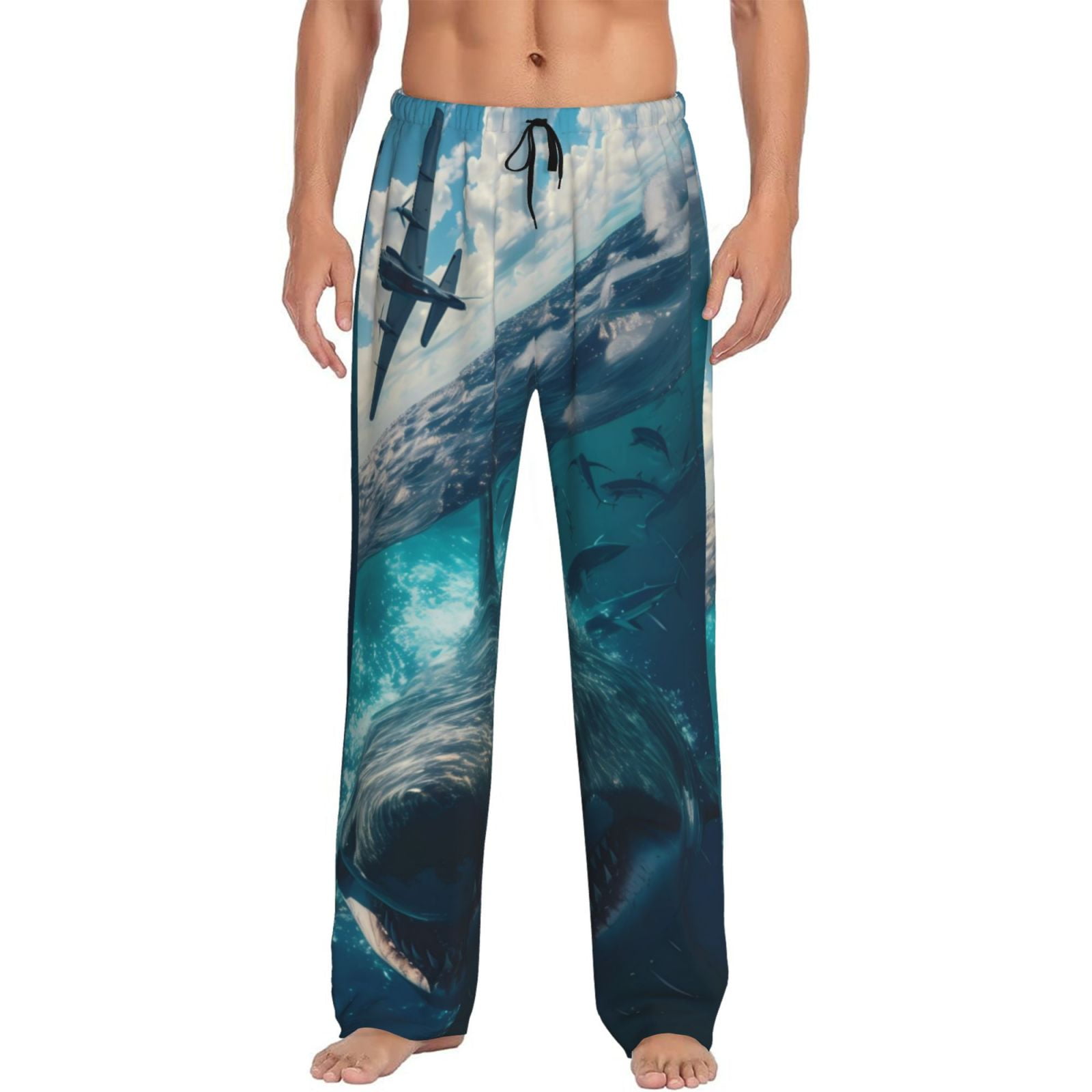 Honiee Airplane Shark for men - a sleek fusion of Straight Pajama Pants ...