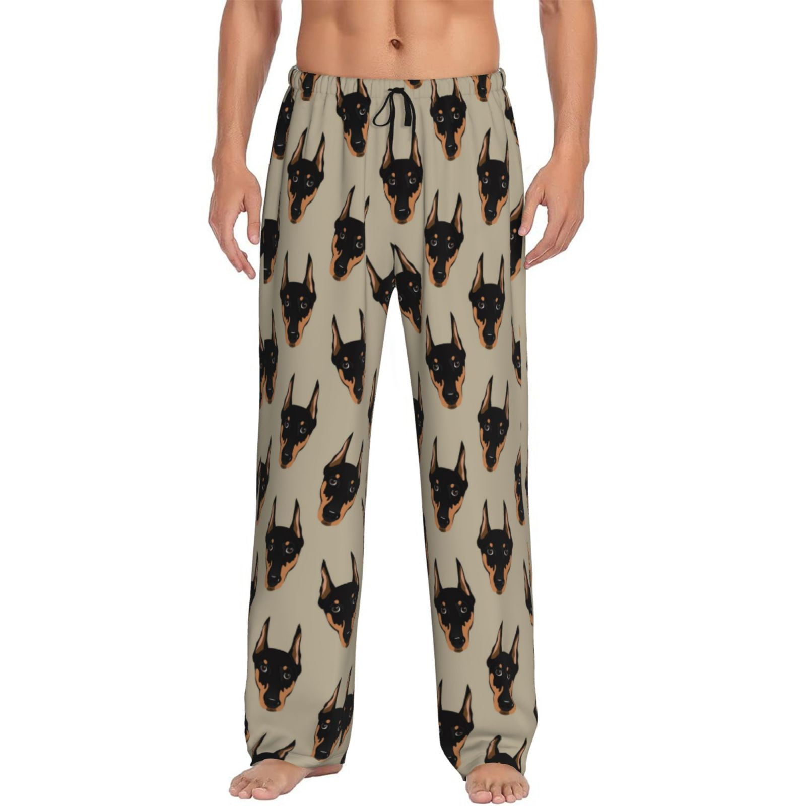 Honiee Cute Black Dog for men - a sleek fusion of Straight Pajama Pants ...
