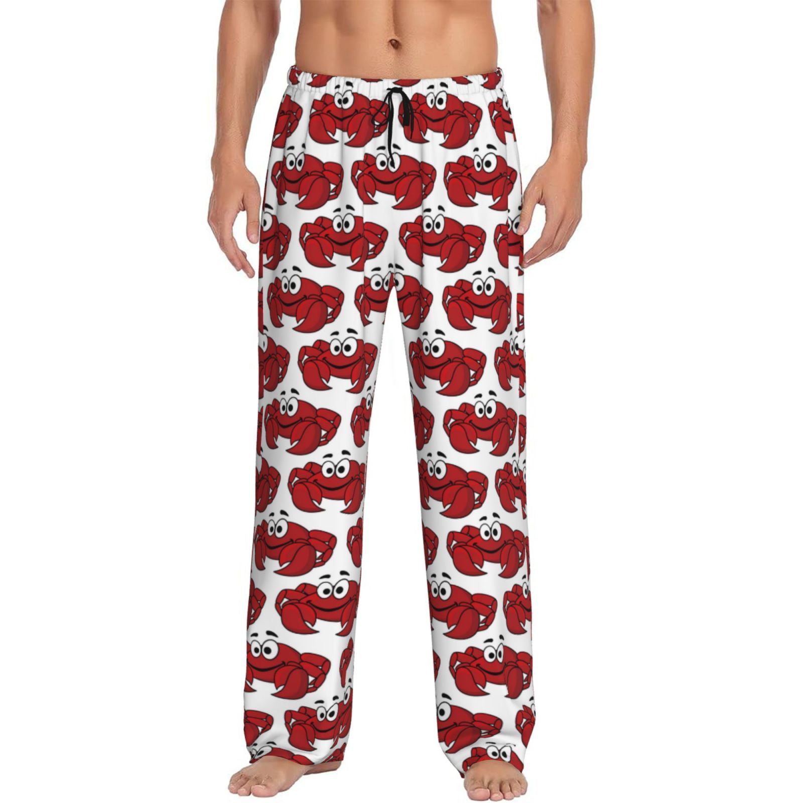 Honiee Cute Red Crab for men - a sleek fusion of Straight Pajama Pants ...