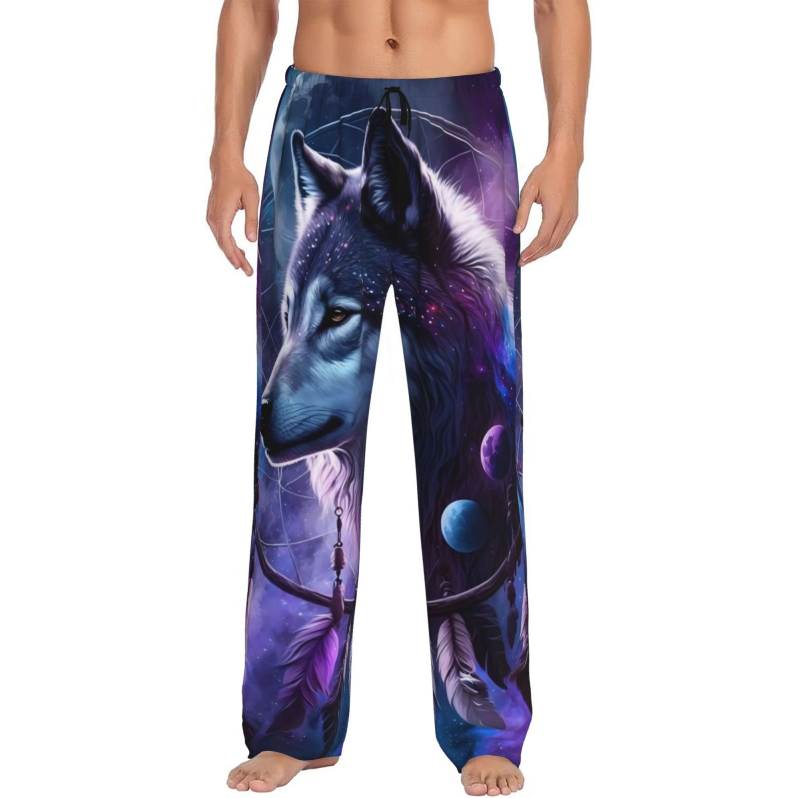 Honiee Feathered Wolf for men - a sleek fusion of Straight Pajama Pants ...