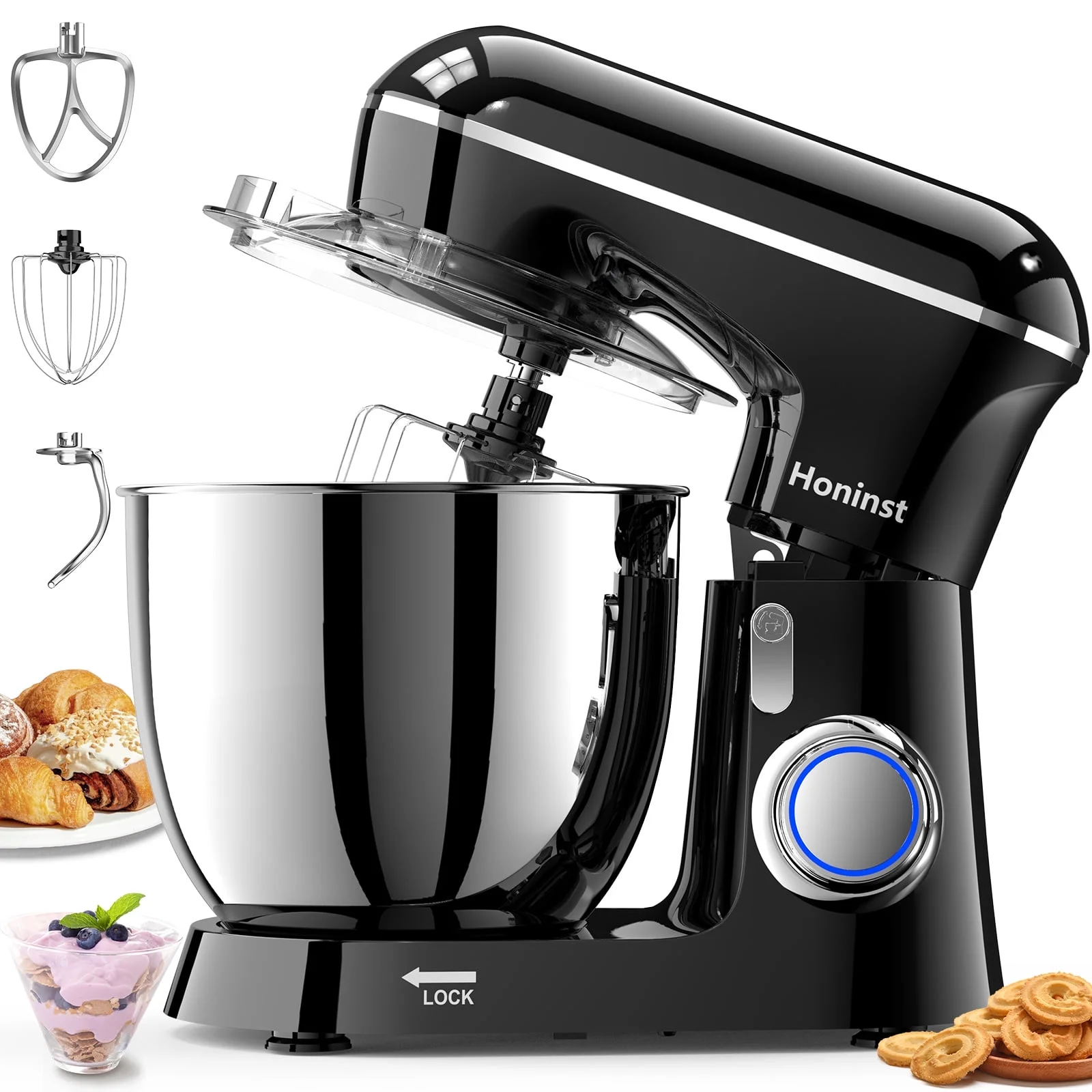 Free Shipping! Honinst Electric Stand Mixer 6.5 QT with 10-Speed, Tilt ...