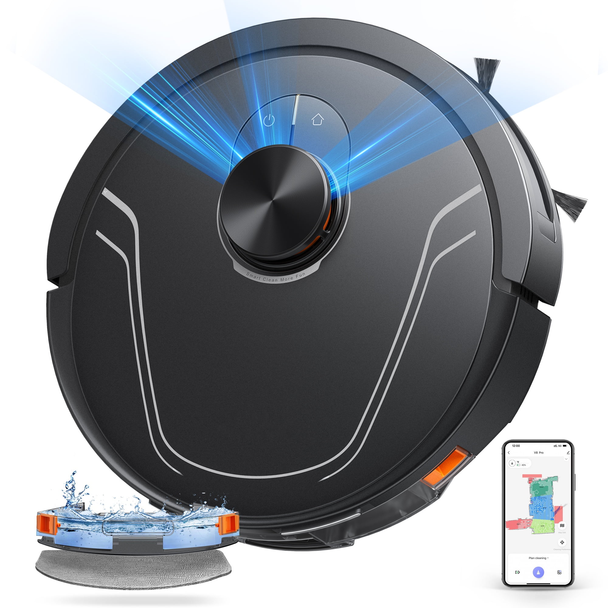 Customer reviews for Honiture Robot Vacuum Cleaner, 3 in 1 Robot Vacuum ...