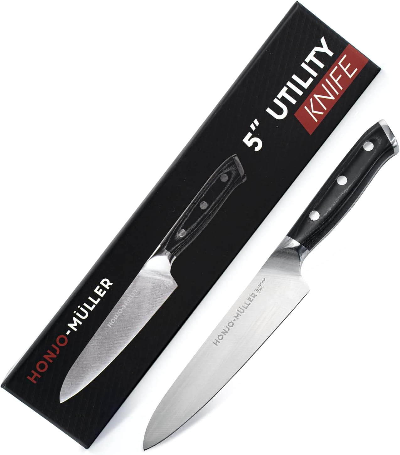 Honjo Muller Kitchen Utility Knife Cooking - 5 inch Professional Light ...