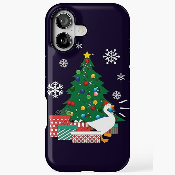 Honk Goose Around The Christmas Tree Phone Case 17 16 15 14 13 12 11 ...