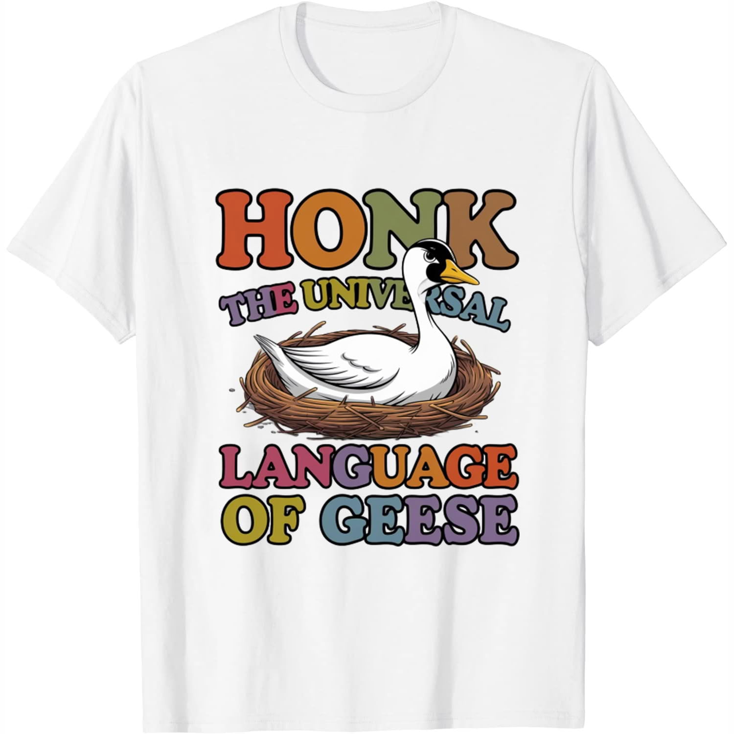 Honk The Universal Language Of Geese With Funny Boo Ghost T-Shirt ...