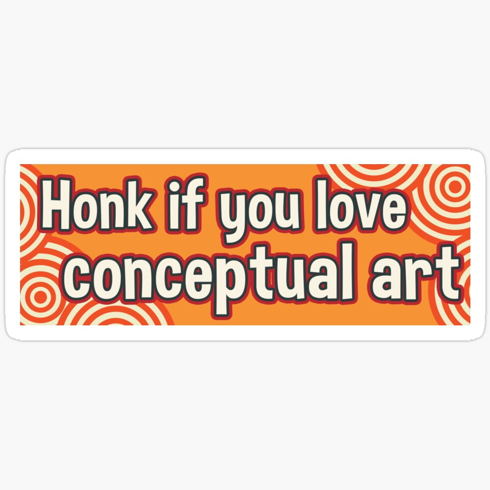 Honk If You Love Conceptual Art Bumper Stickerphone Decal Water Bottle ...