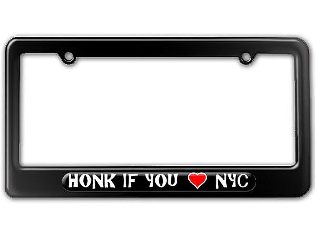 Honk if You Love NYC - New York City Manhattan License Plate Frame ...
