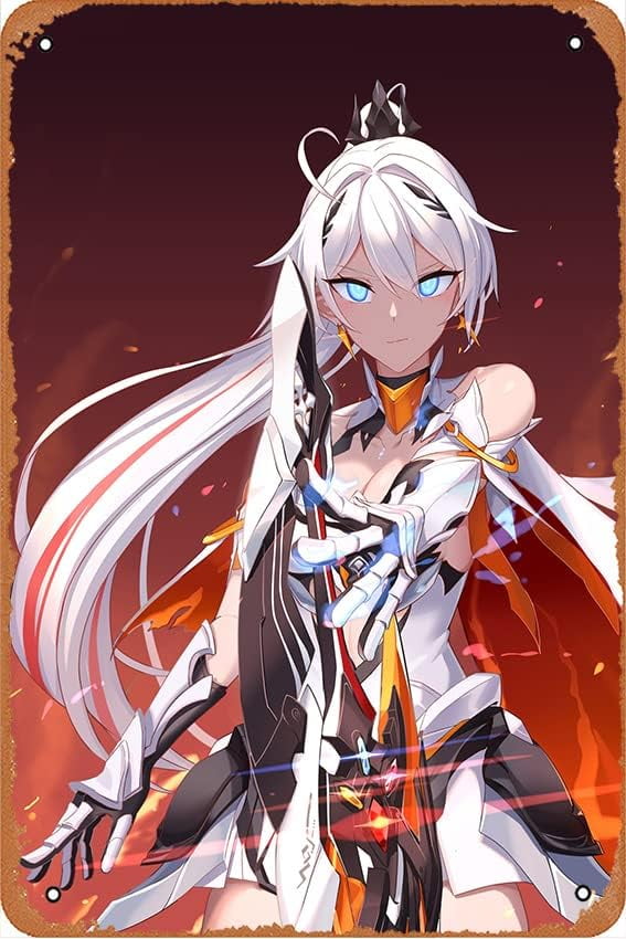Honkai Impact 3rd Posters Kiana Kaslana Vintage Metal Tin Signs,for ...