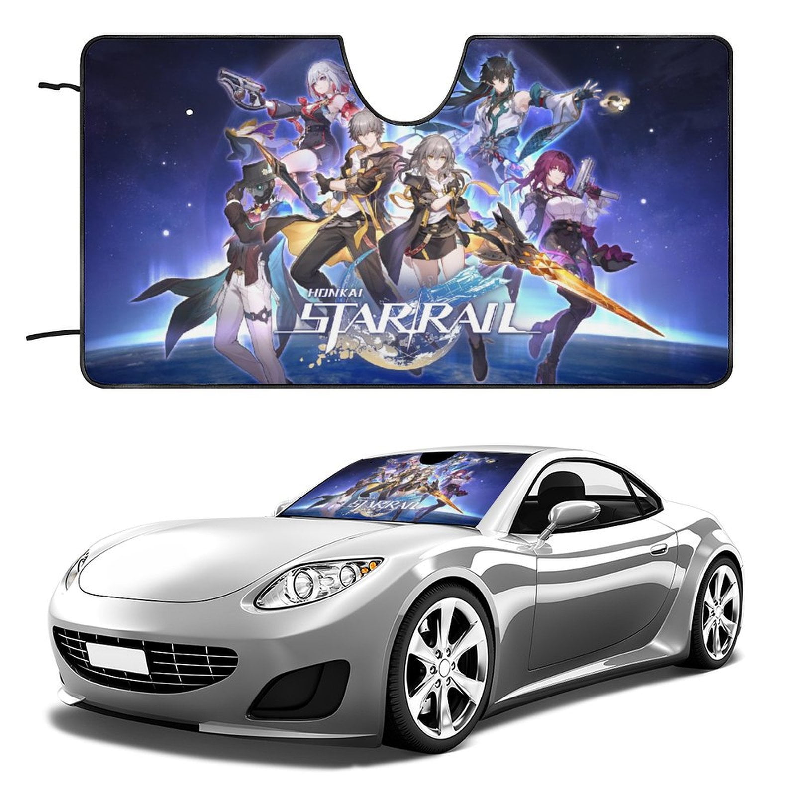 Honkai Star Rail Windshield Sun Shade, Front Foldable Windshield ...