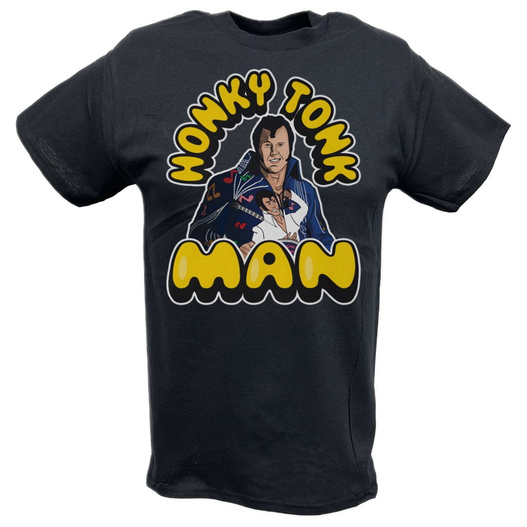 Honky Tonk Man Comic Black T-shirt - Walmart.com