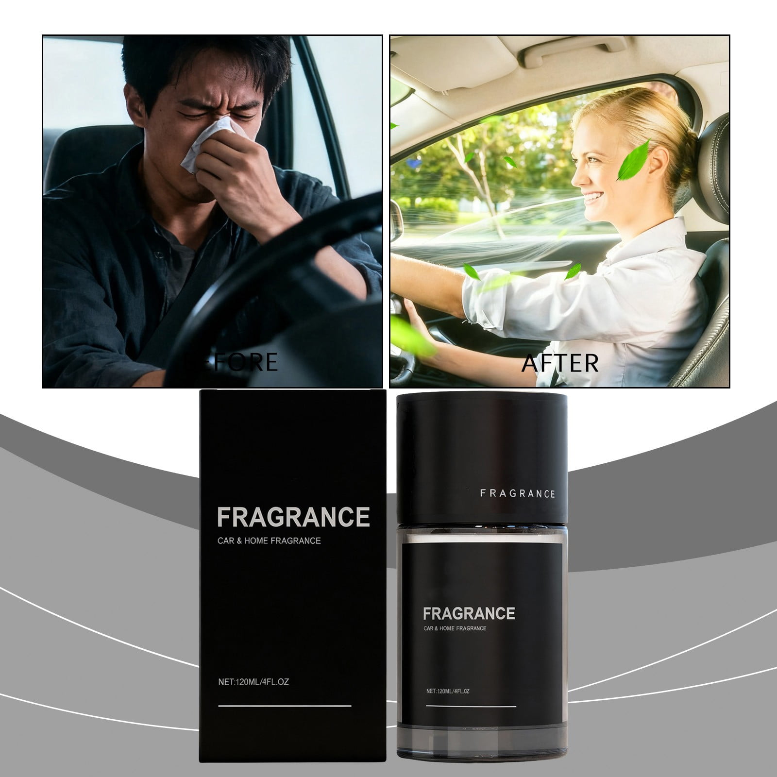 Honmine Car Air Freshener Spray, 120ml Long Lasting Fragrance with ...