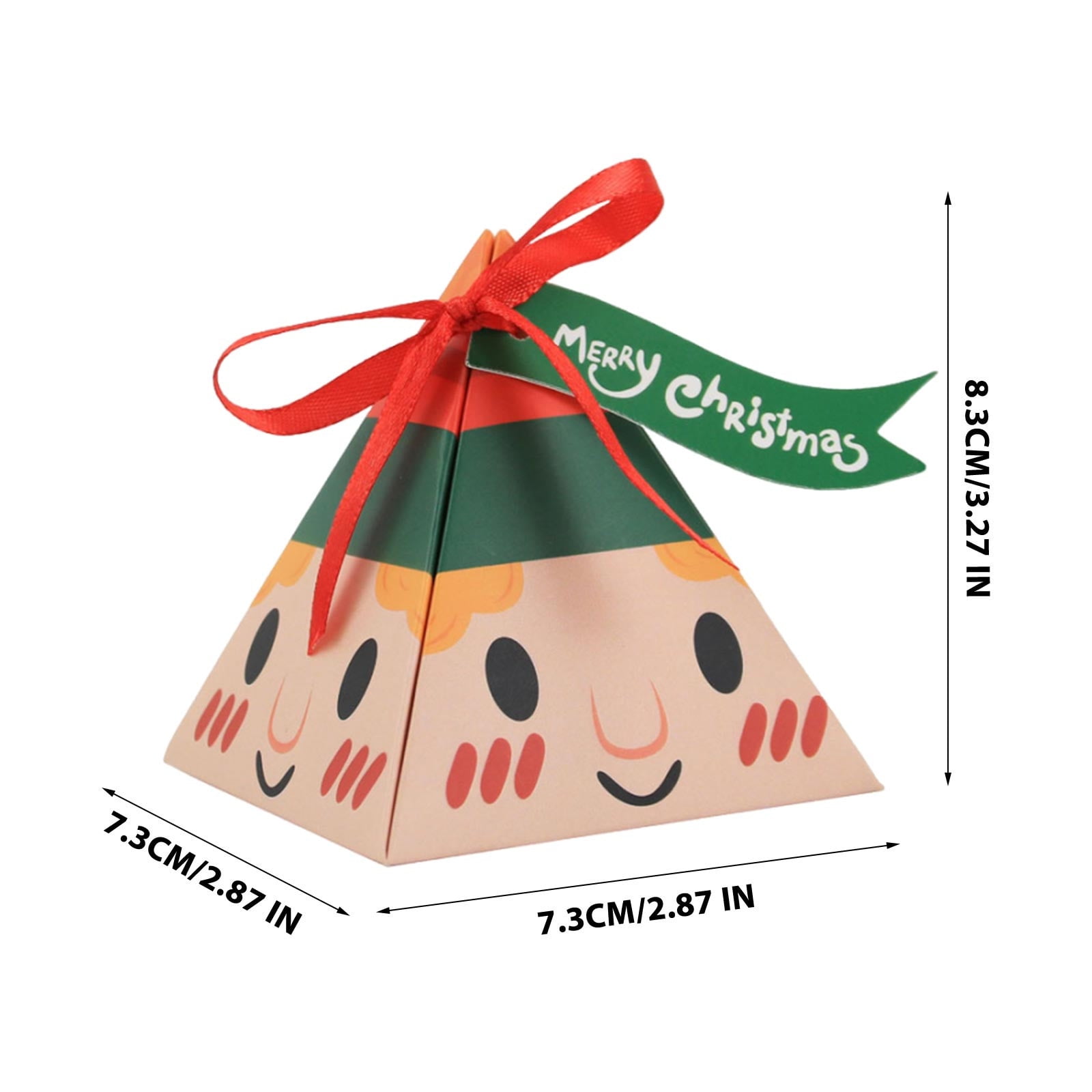 Honmine Christmas Party Gift Boxes 50pcs Paper Candy Box Small Paper ...