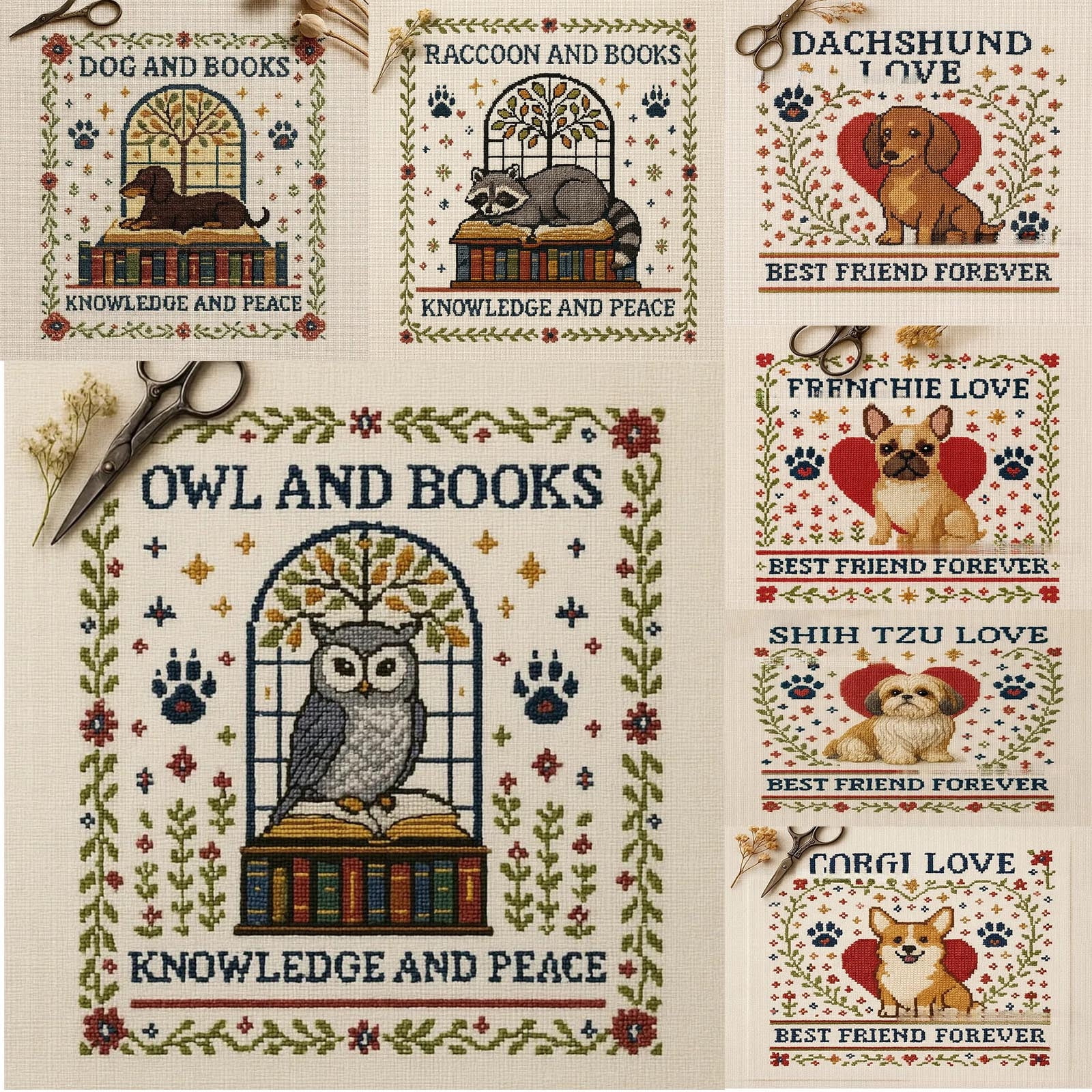Honmine DIY Animal Cross Stitch Kit Personalized Cross Stitch Kits ...