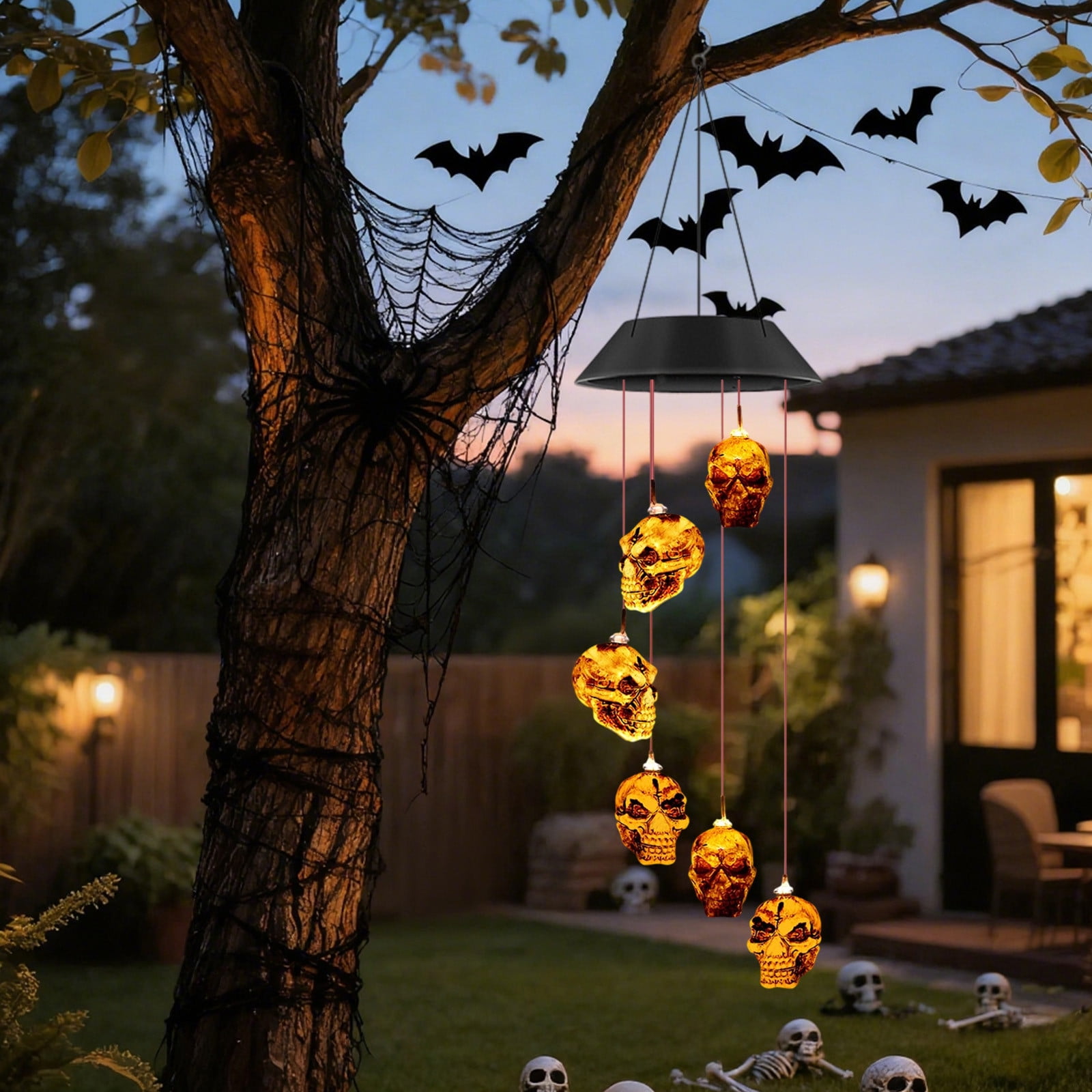Honmine Halloween Decorations Eyeball Solar Outdoor Lights Colors ...