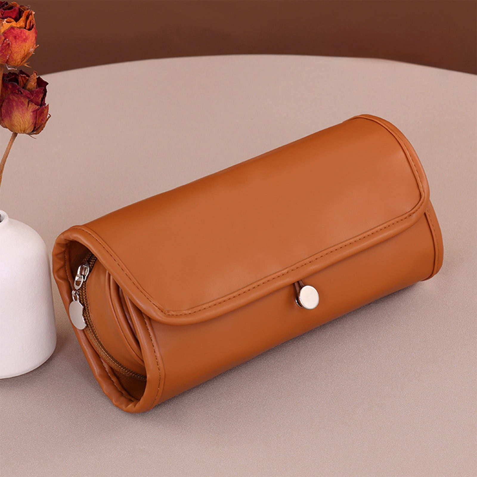 Honmine Makeup Brush Storage Bag, Roll Bag Portable Folding Storage Bag ...