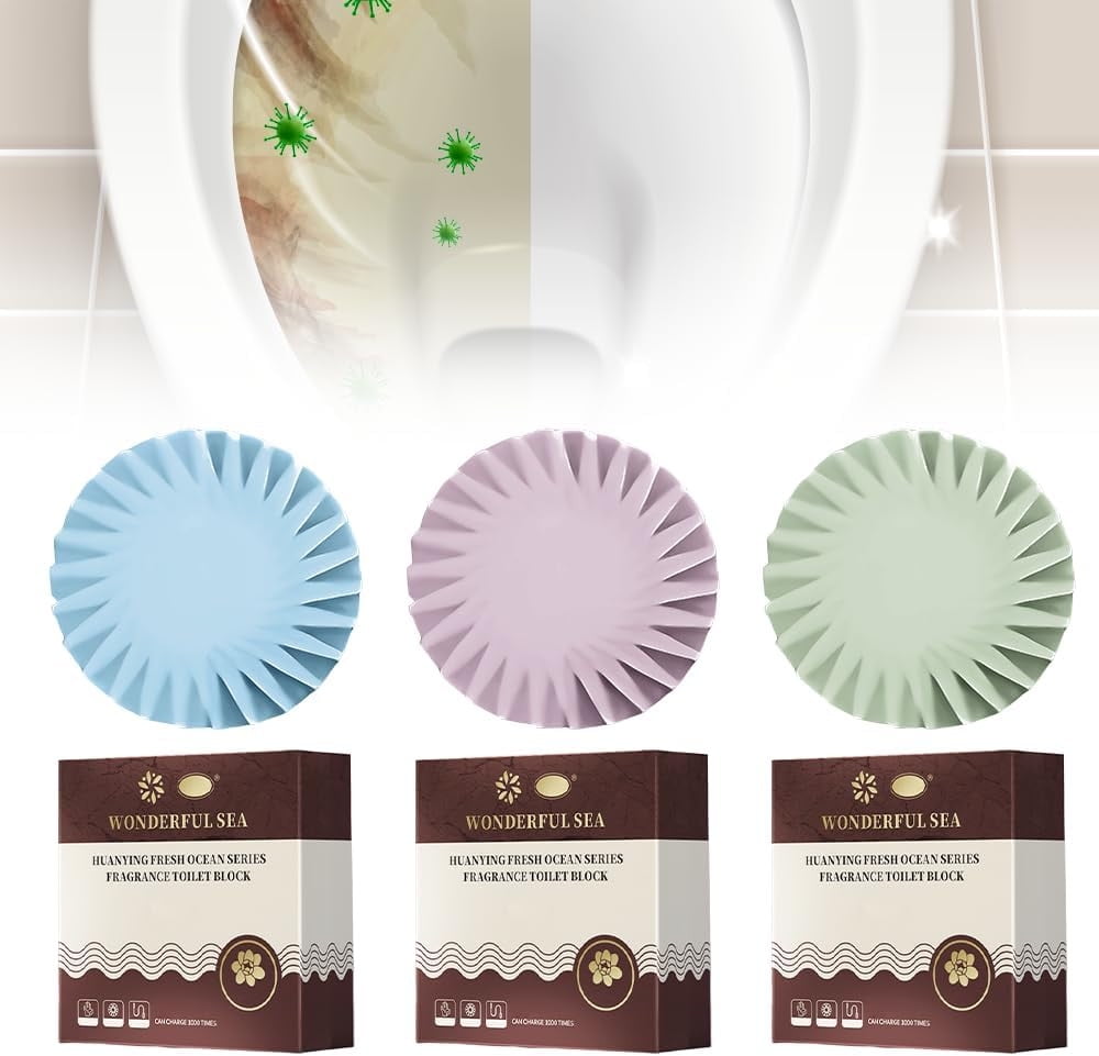 Honmine Toilet Bowl Deodorizer Tablets, 2025 Fresh Aroma Scented Blocks ...
