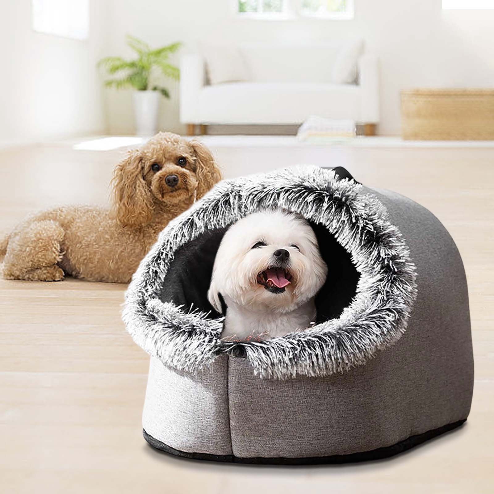 Honmine Winter Dog Bed Self-Warming Puppy House Cozy Cat Sleeping Tent ...