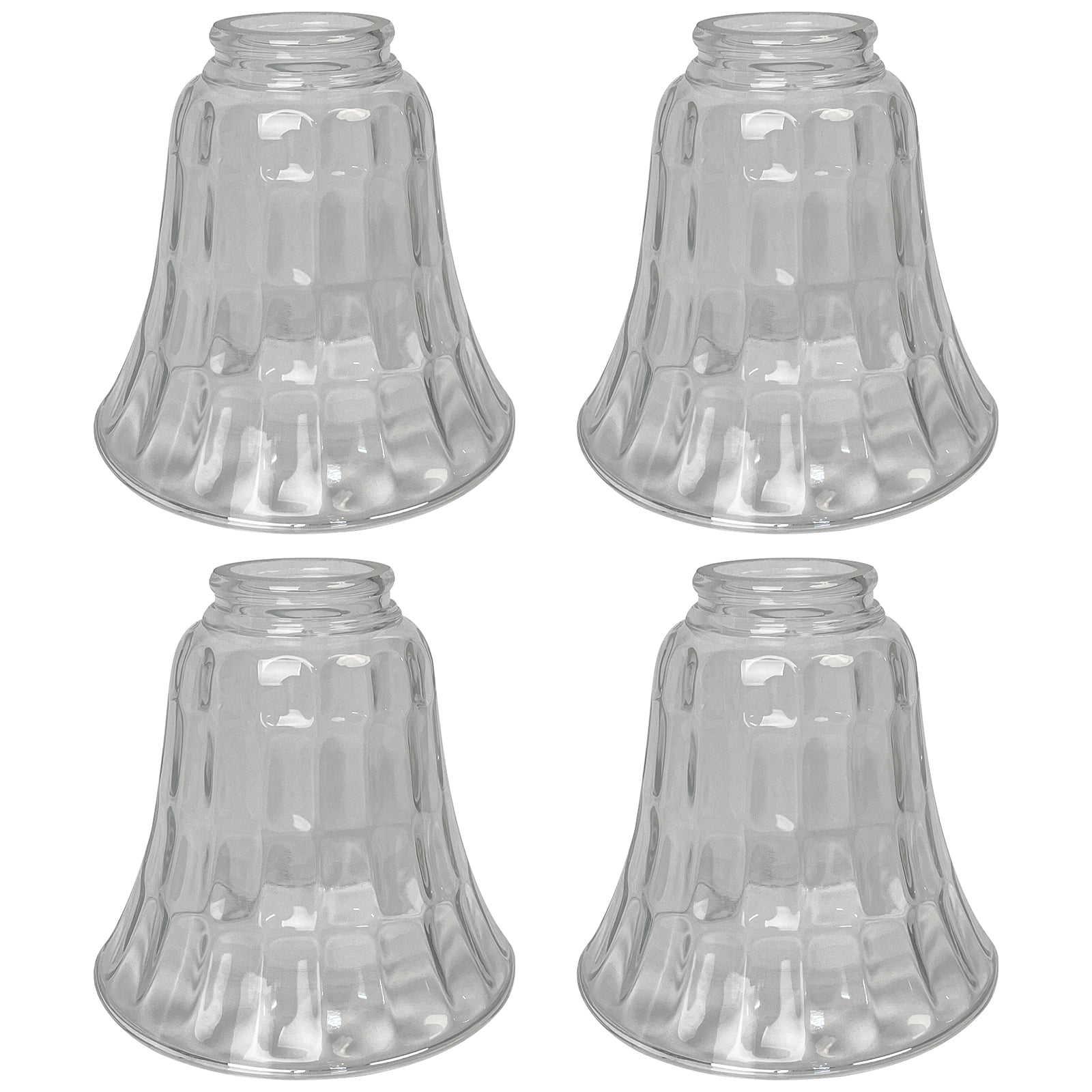 HonoDing Ceiling Fan Light Cover Set of 4, Glass Replacement Shades for ...