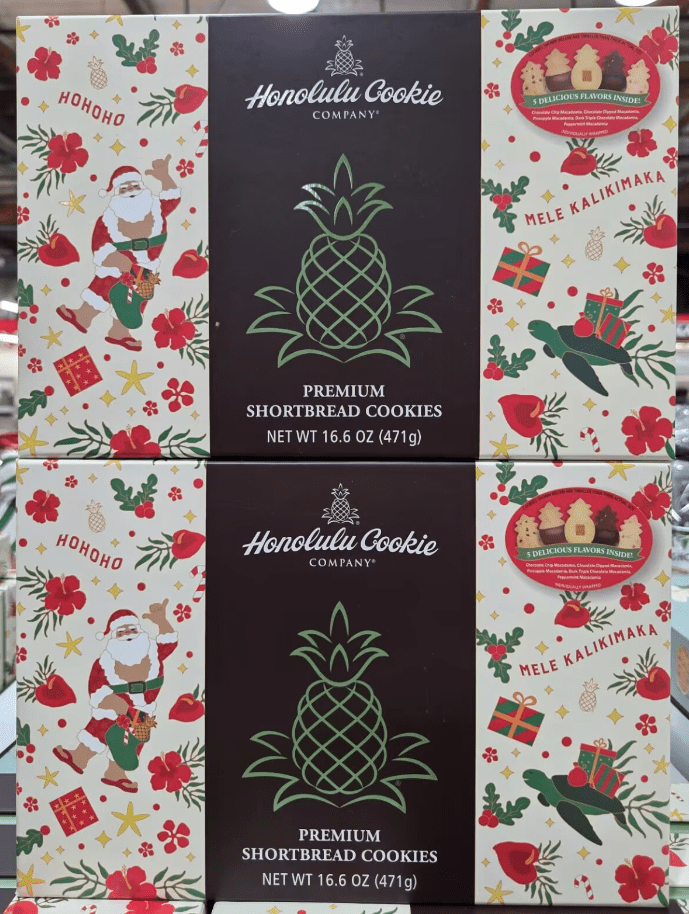 Honolulu Cookie Premium Shortbread Variety Cookies Gift Box, 16.2oz ...
