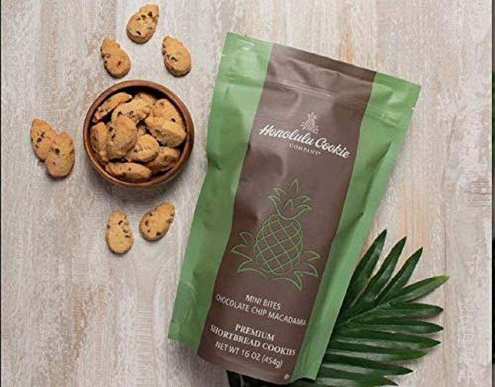 Honolulu Cookie Mini Bites Choc Chip Macadamia Shortbread Cookie, 16 Oz ...