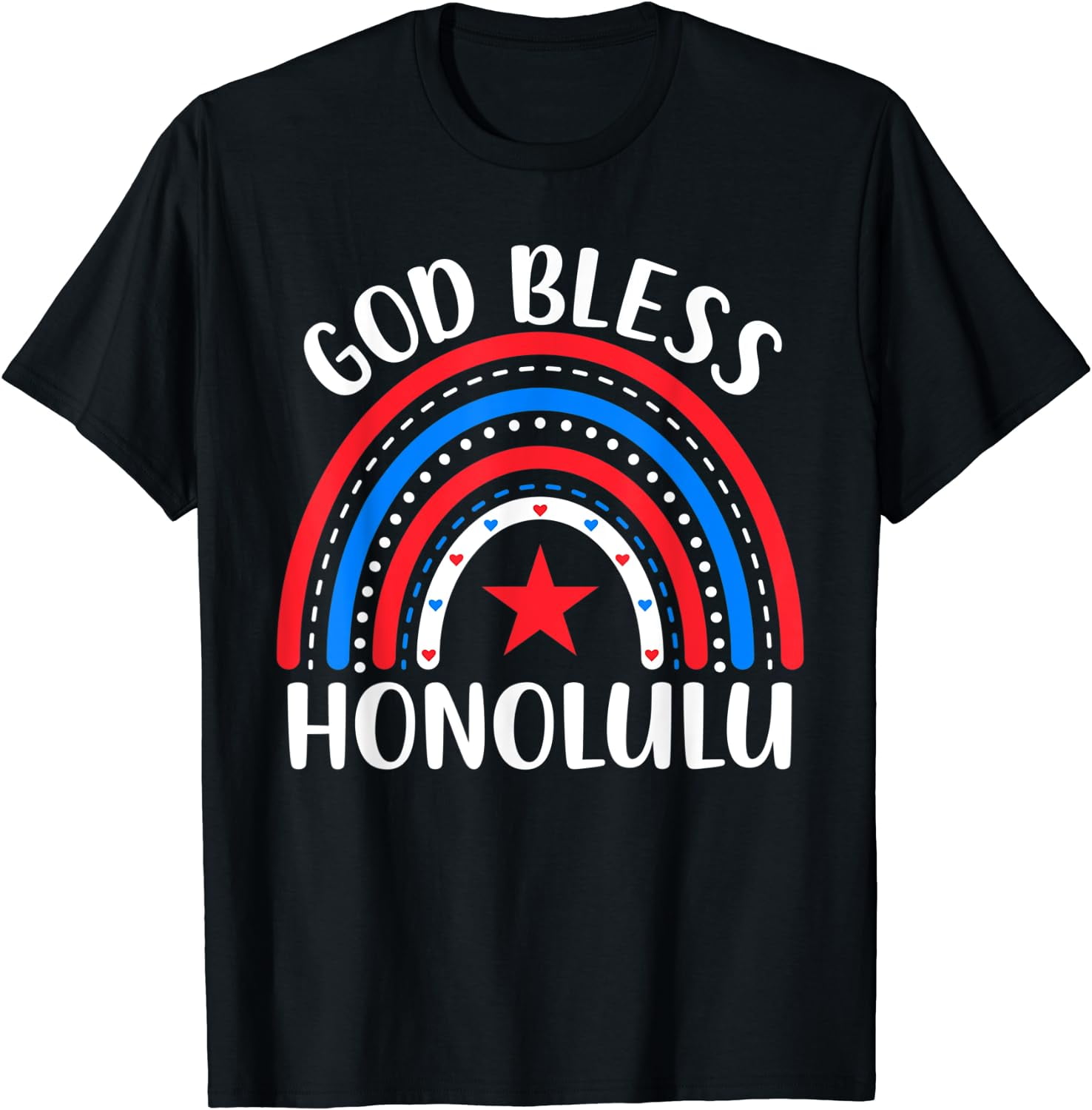 Honolulu Hawaii Shirts for Women God Bless Honolulu Hawaii T-Shirt ...