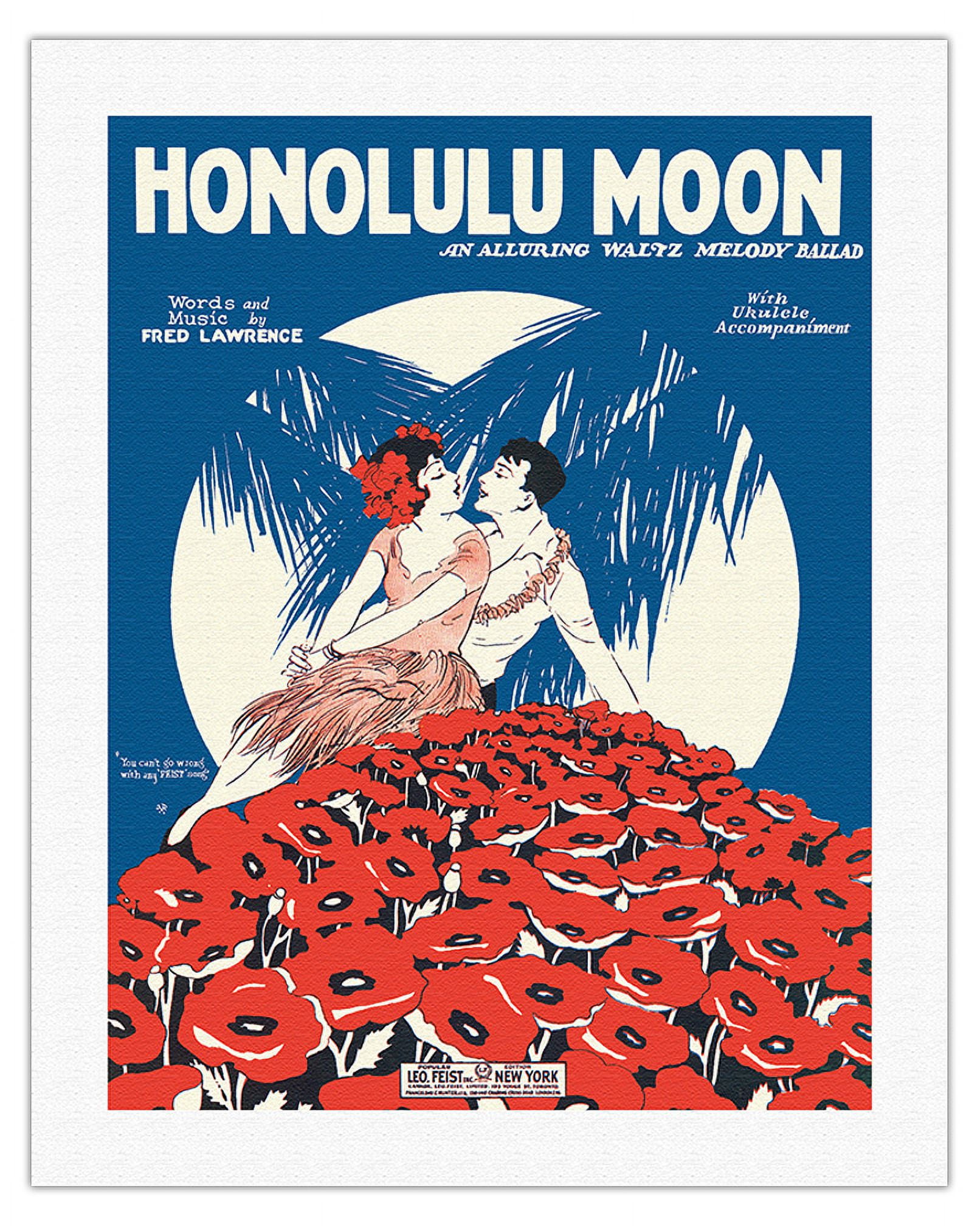 Honolulu Moon - Words and Music by Fred Lawrence - Vintage Hawaiian ...