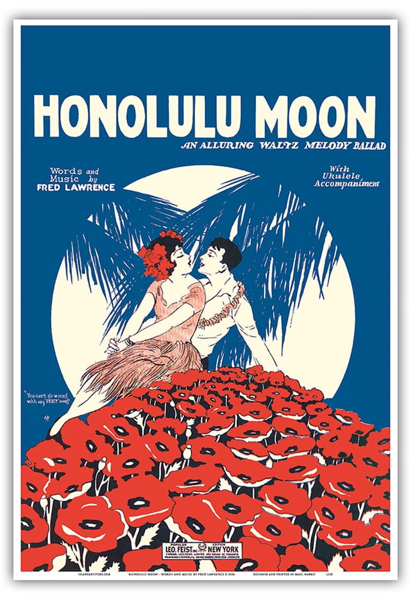 Honolulu Moon - Words and Music by Fred Lawrence - Vintage Hawaiian ...