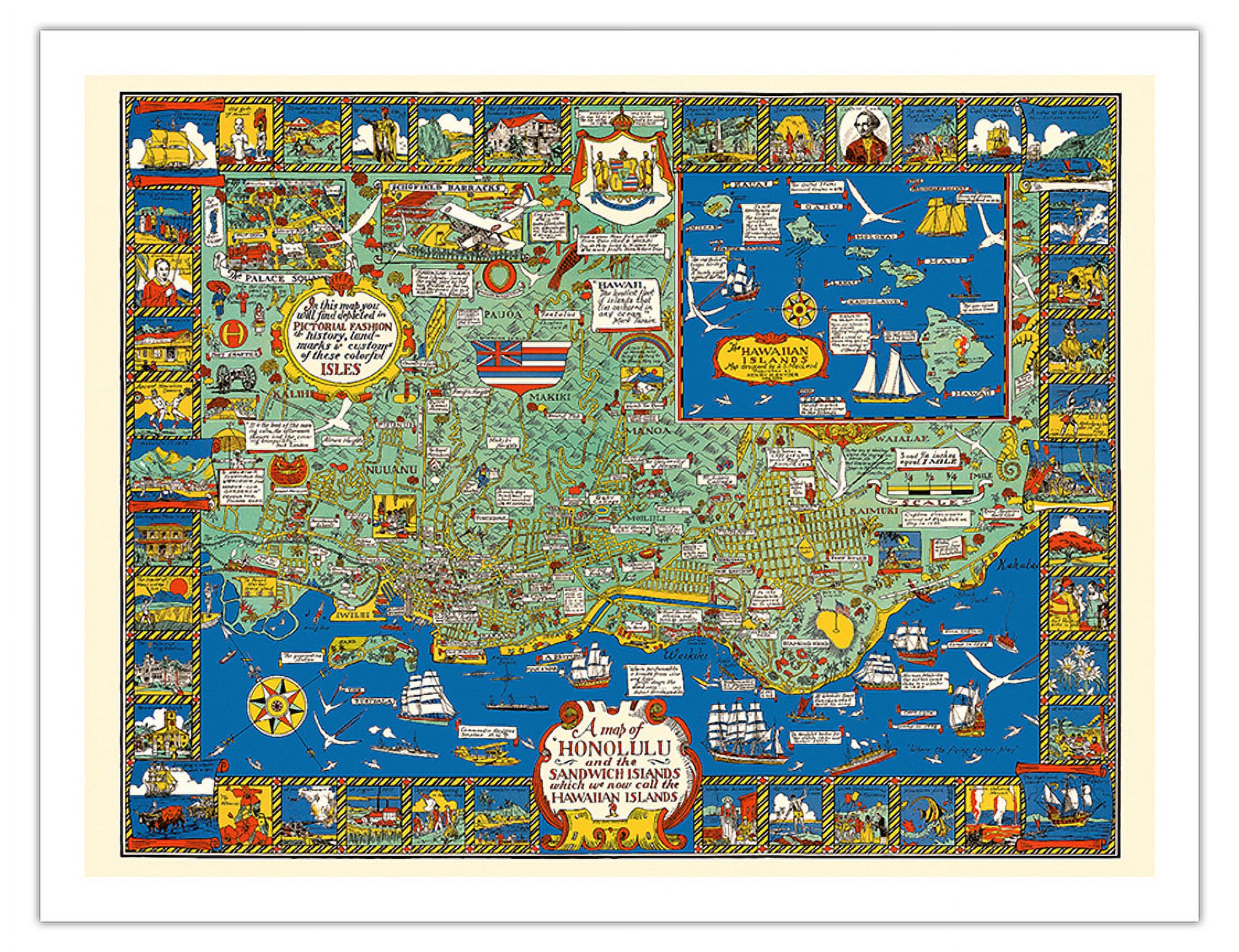 Honolulu and the Sandwich Islands - Hawaiian Islands - Vintage ...