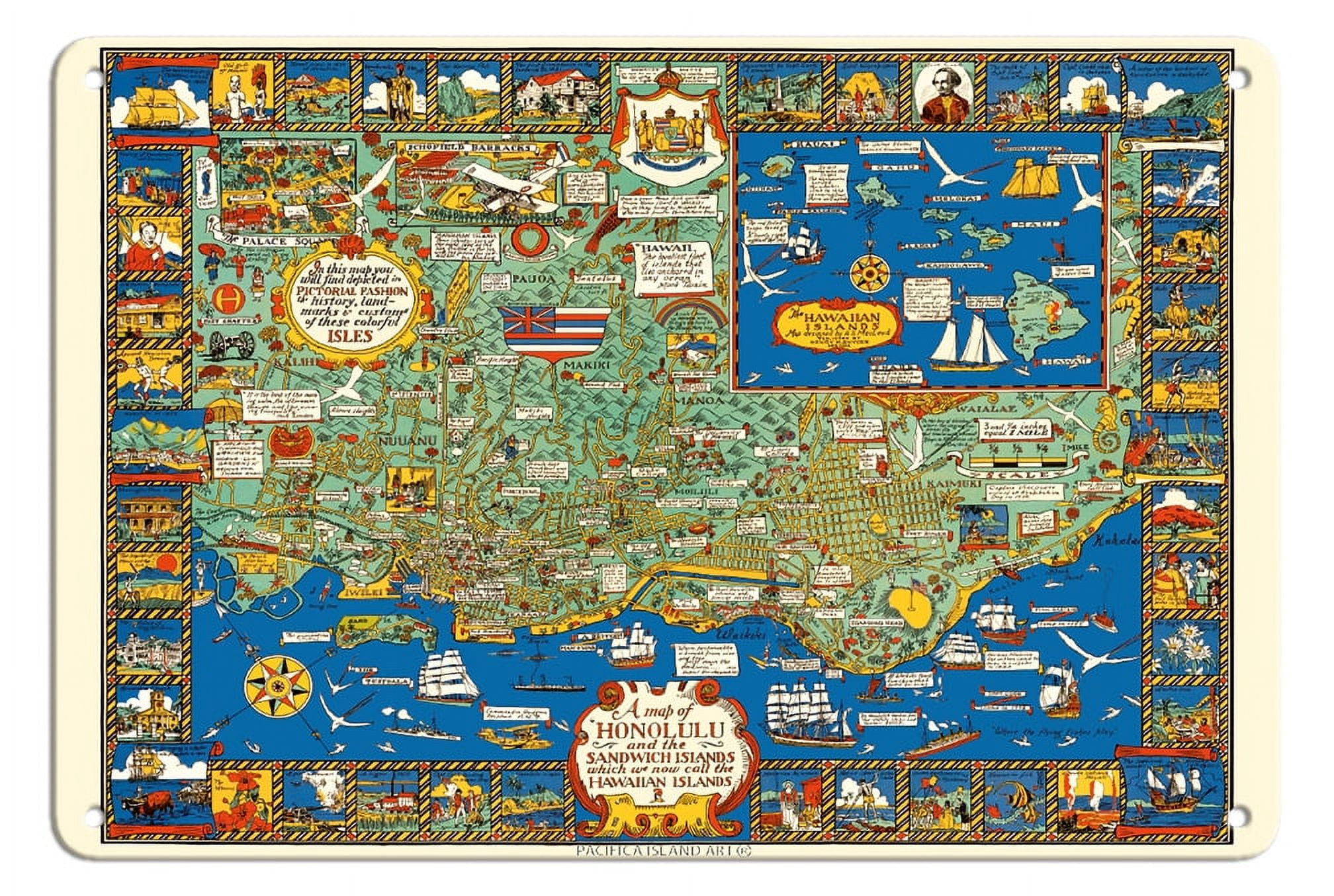 Honolulu and the Sandwich Islands - Hawaiian Islands - Vintage ...
