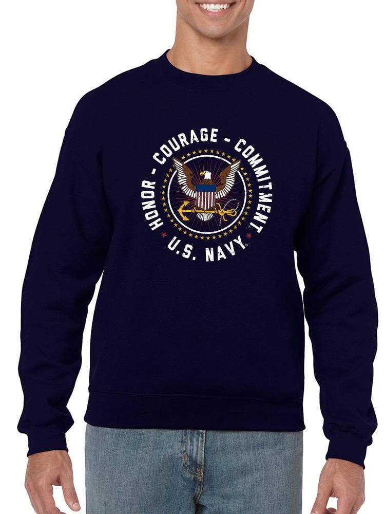 Honor, Courage, Commitment Navy Sweatshirt Men -Navy Designs, Male ...