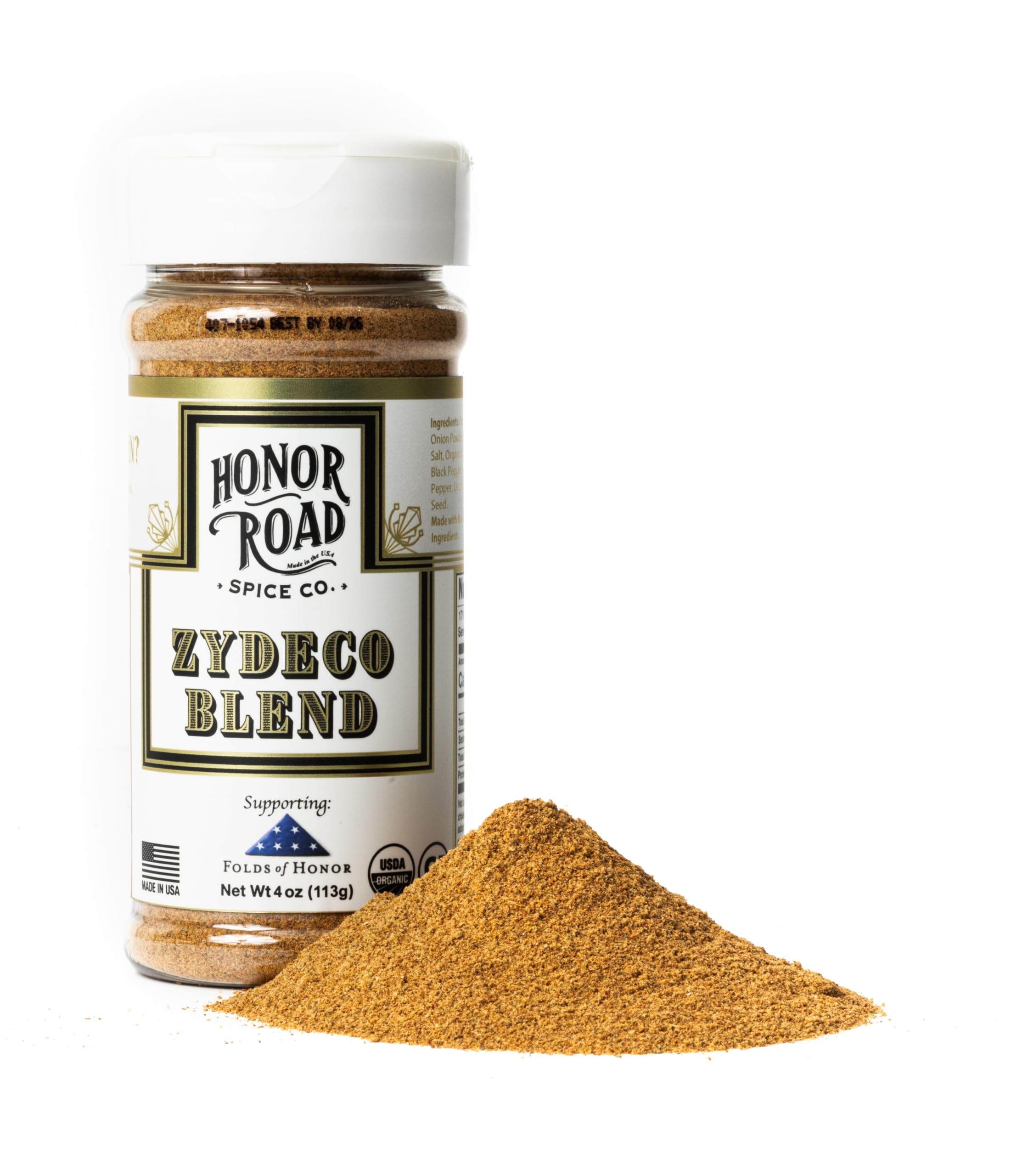 Honor Road Spice Company AKF18 - Zydeco Blend, Cajun Style Seasoning, USDA Organic, Gluten-Free ...