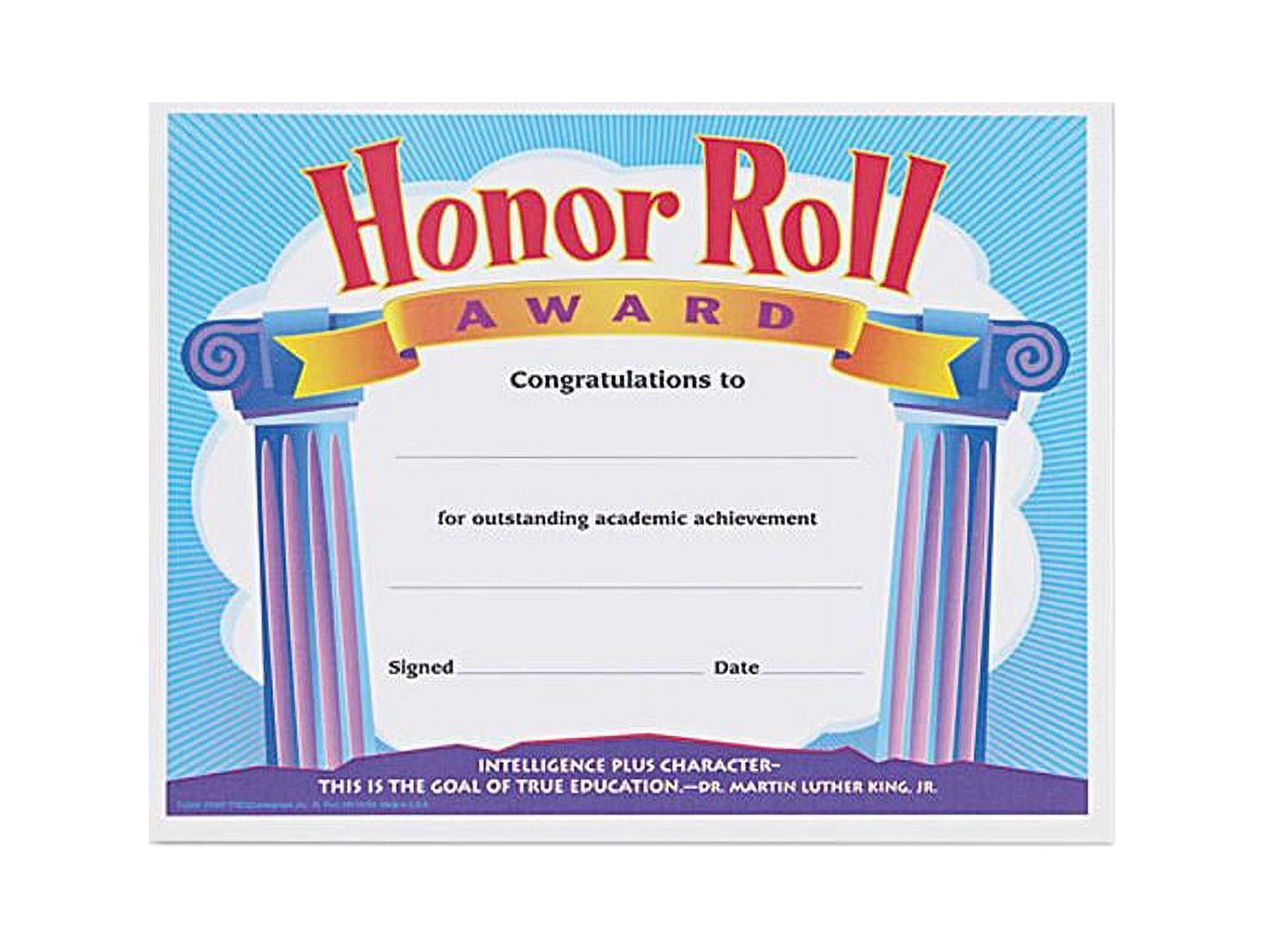 Honor Roll Certificates