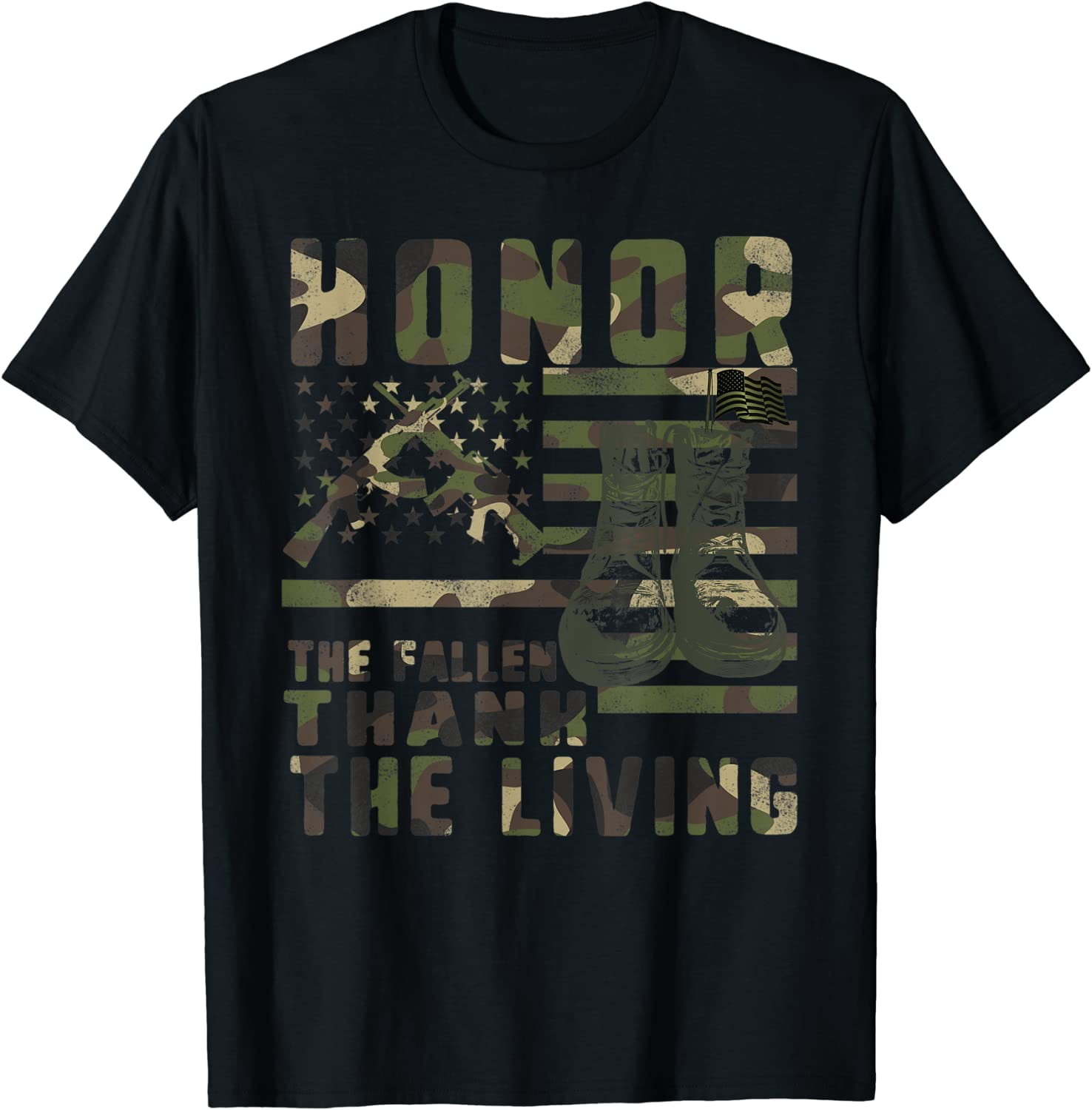 Honor The Fallen Thank Living Memorial Day Military T-Shirt - Walmart.com