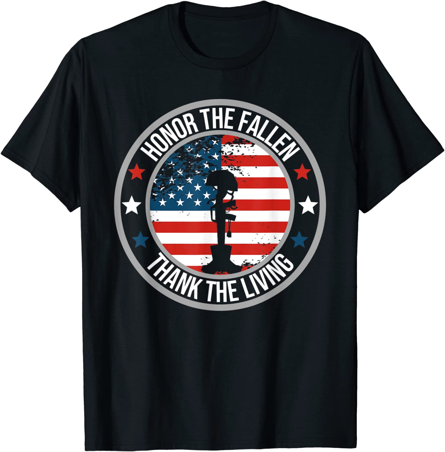 Honor The Fallen Thank The Living Shirt Memorial Day Veteran Flag T ...