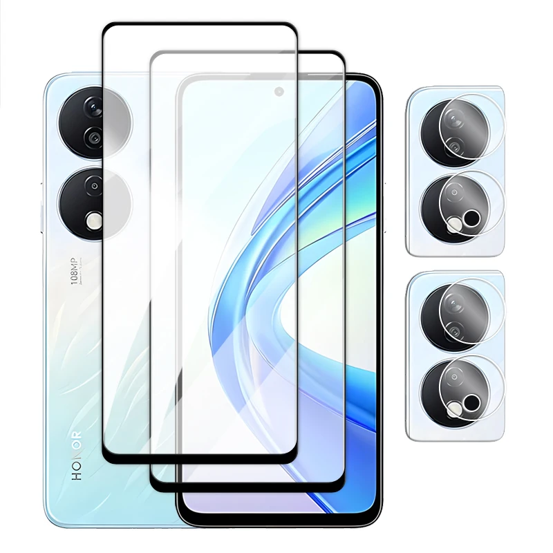 Honor X7b Screen Protector 6.8 inch Full Cover Glass For Honor X5 X6 X7 ...