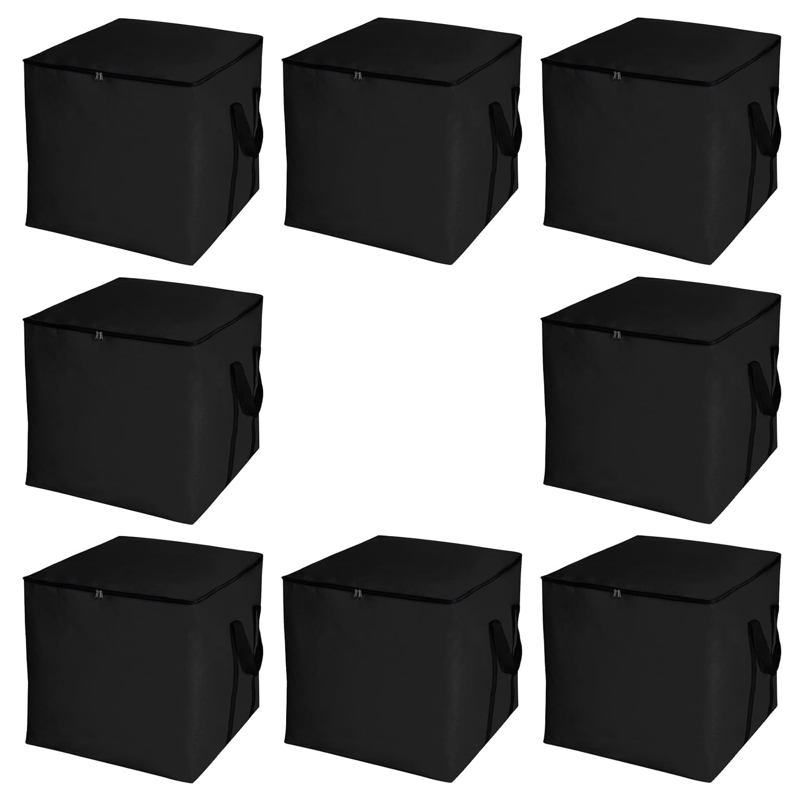 HonorHut Square Storage Bags with Handles 8 Pack Zipper Large Moving ...