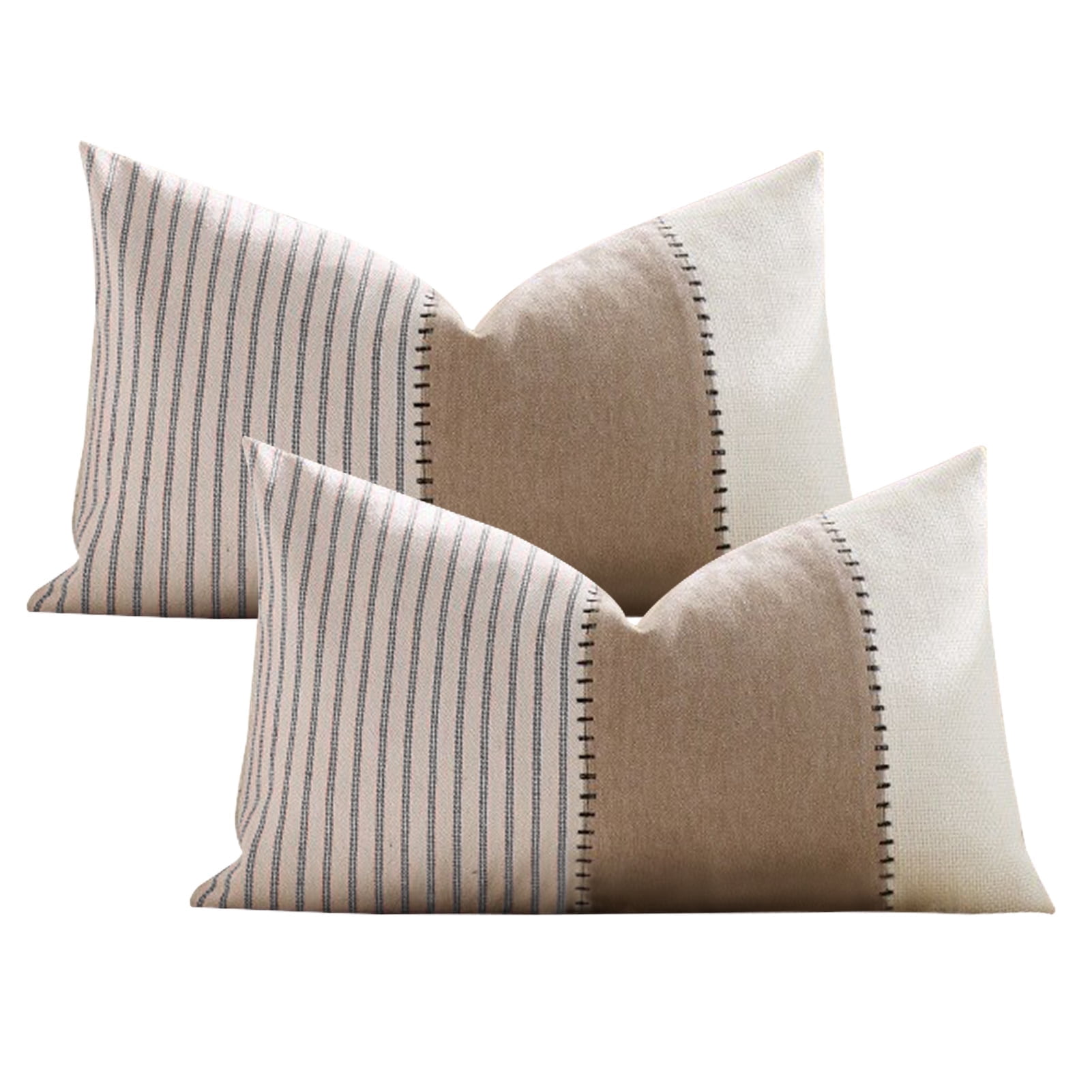 HonorHut Striped Throw Pillow Covers Set of 2 Modern Minimalist Pillow ...