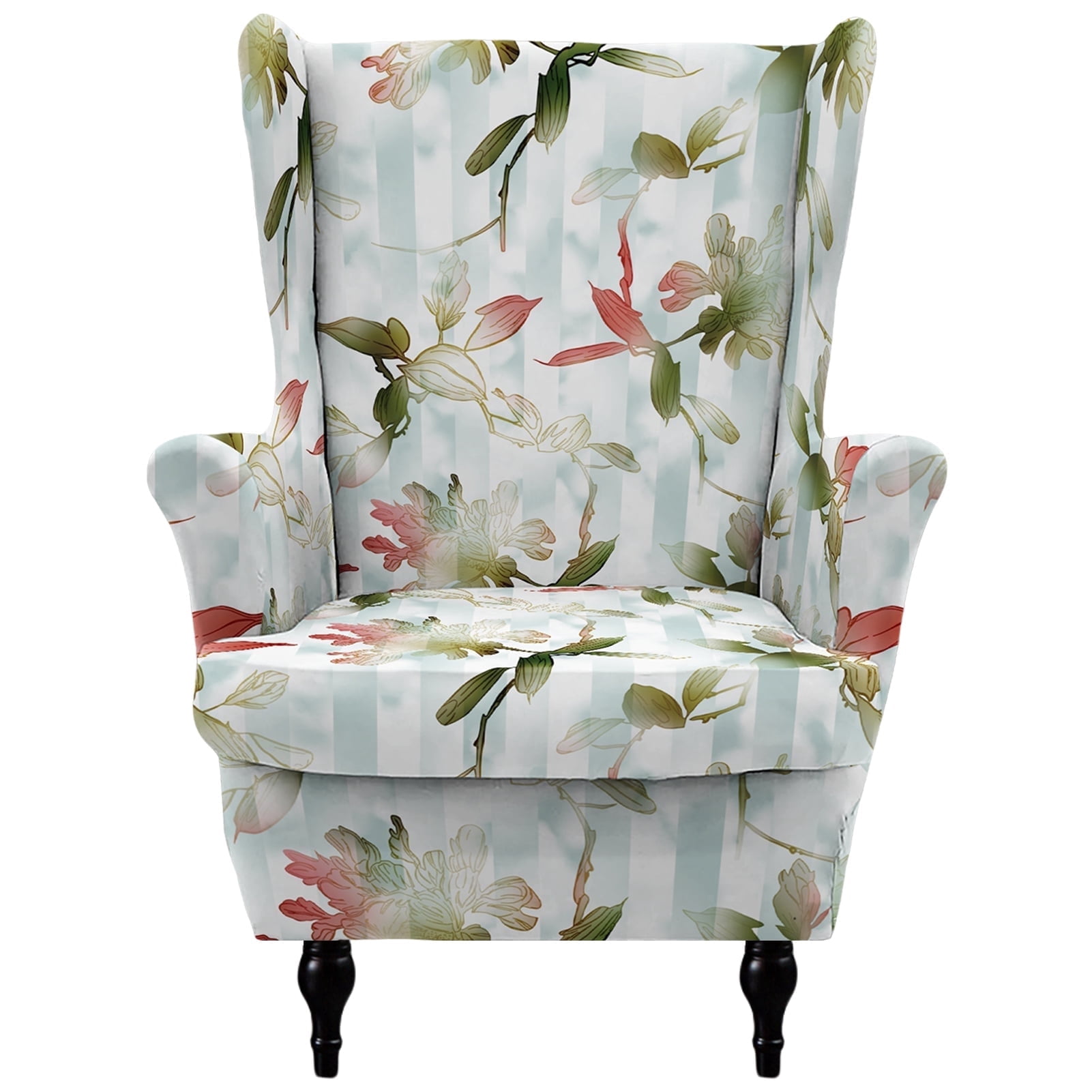 HonorHut Wing Back Chair Slipcovers Stretch Printed Armchair Slipcovers ...