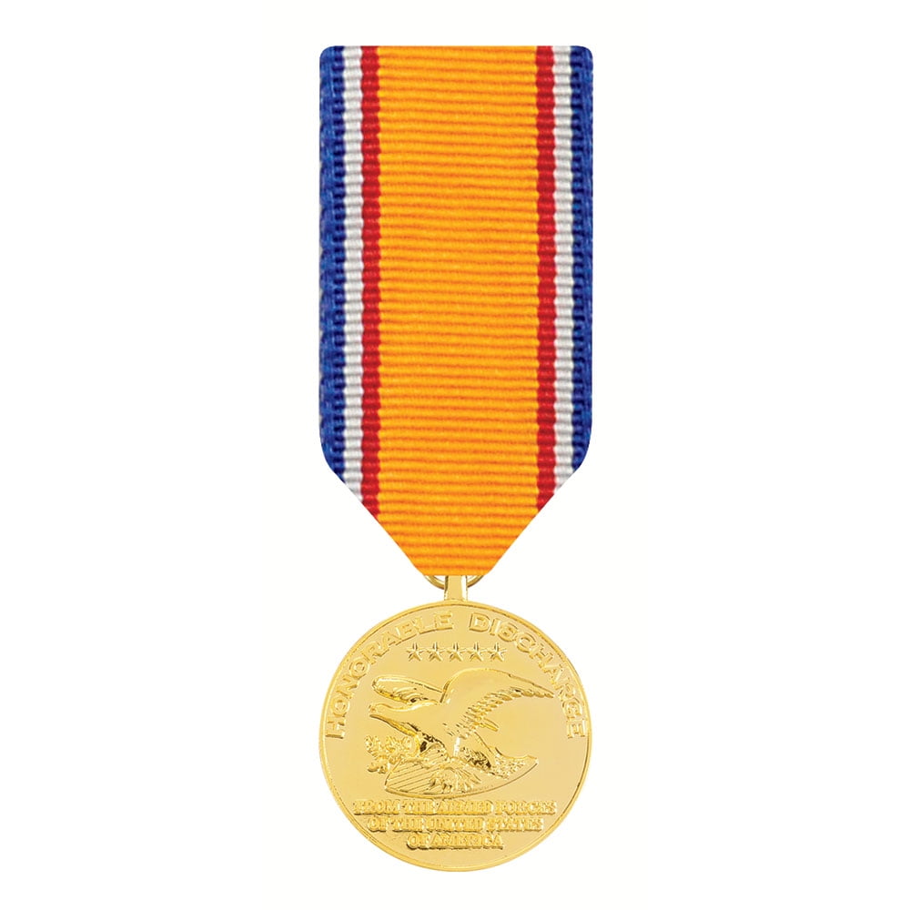 Honorable Discharge Commemorative Medal Miniature Anodized - Walmart.com