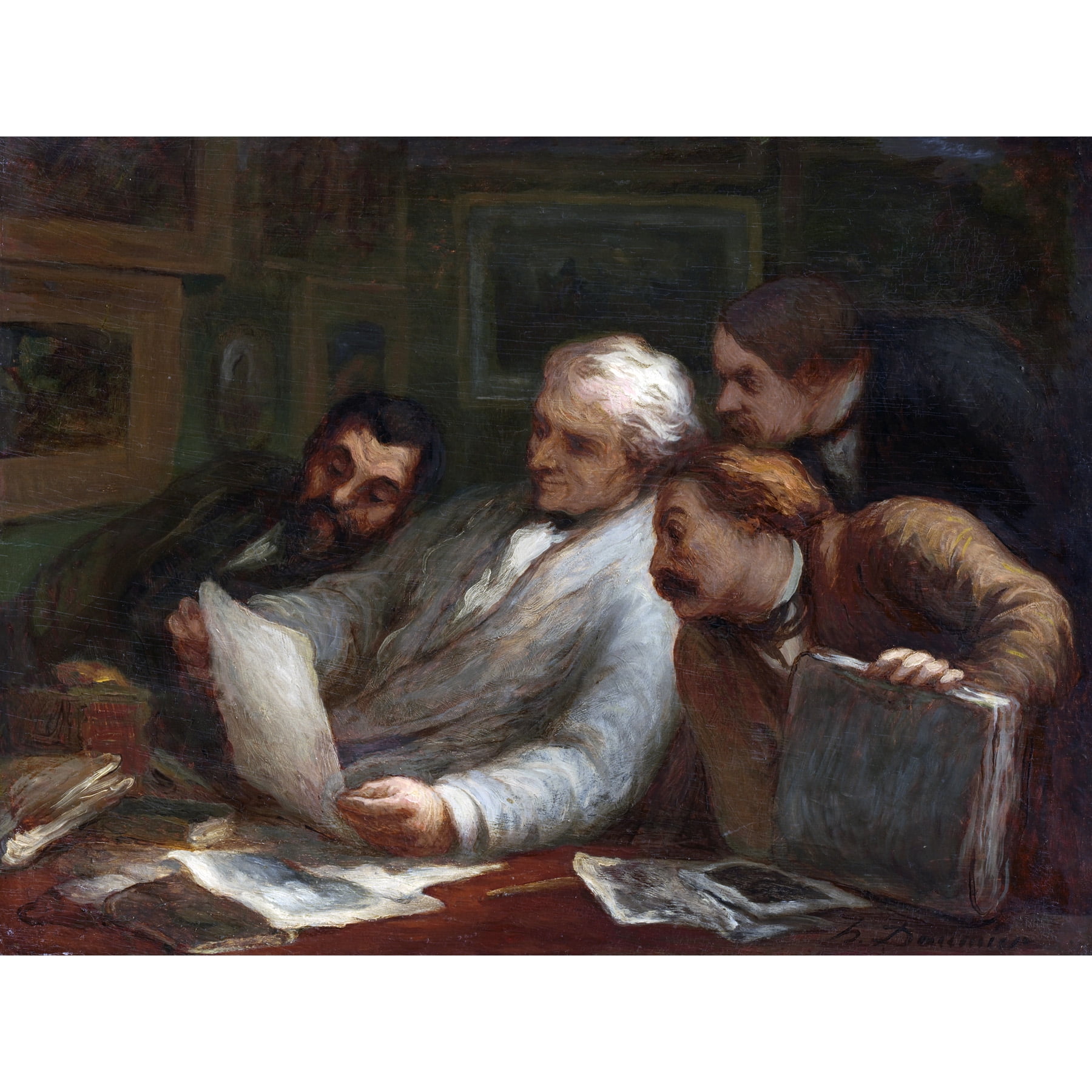 Honore Daumier The Print Collectors C1860 Painting Extra Large XL Wall ...