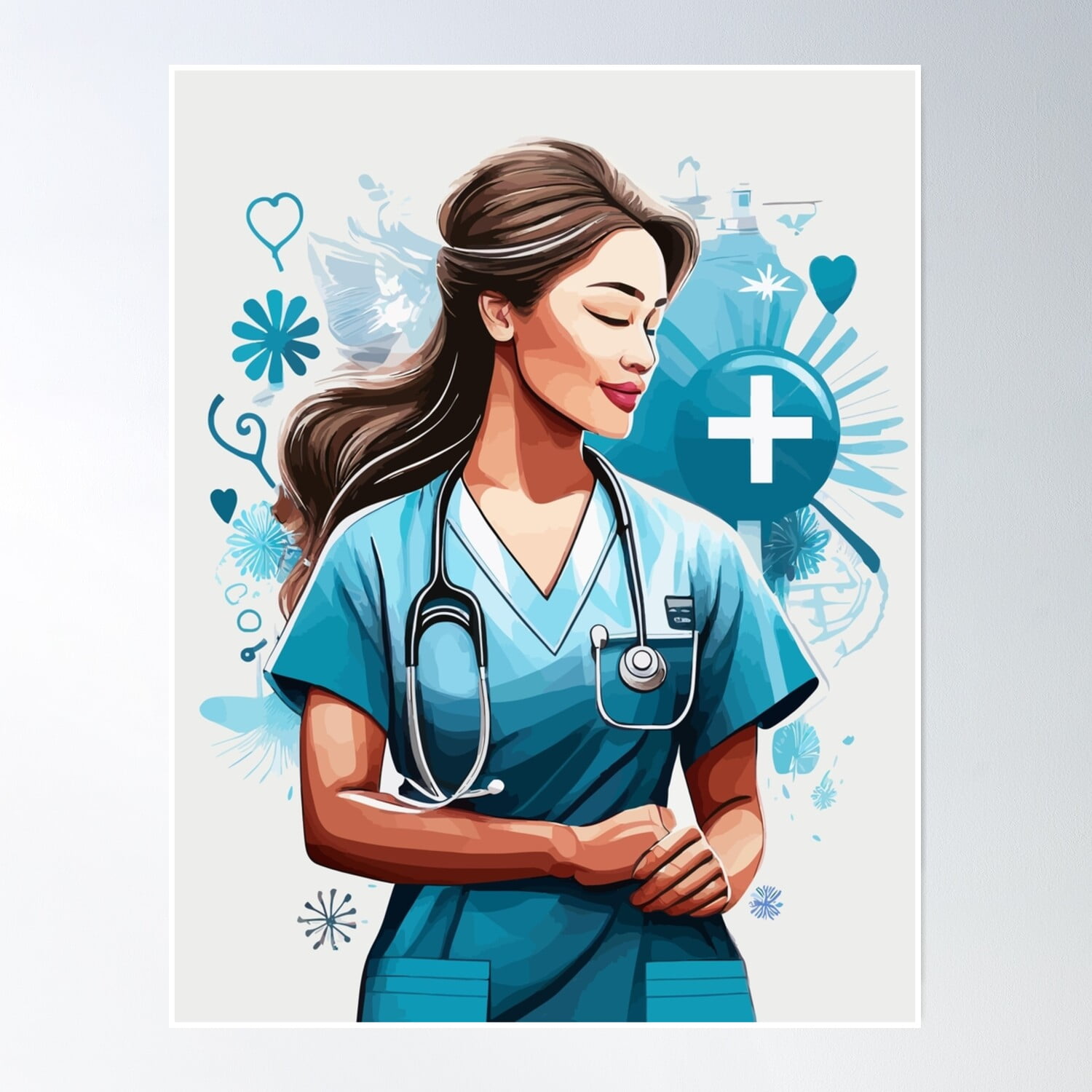 Honoring Healthcare Heroes Poster Wall Art, Modern Wall Decor, 8x12 ...